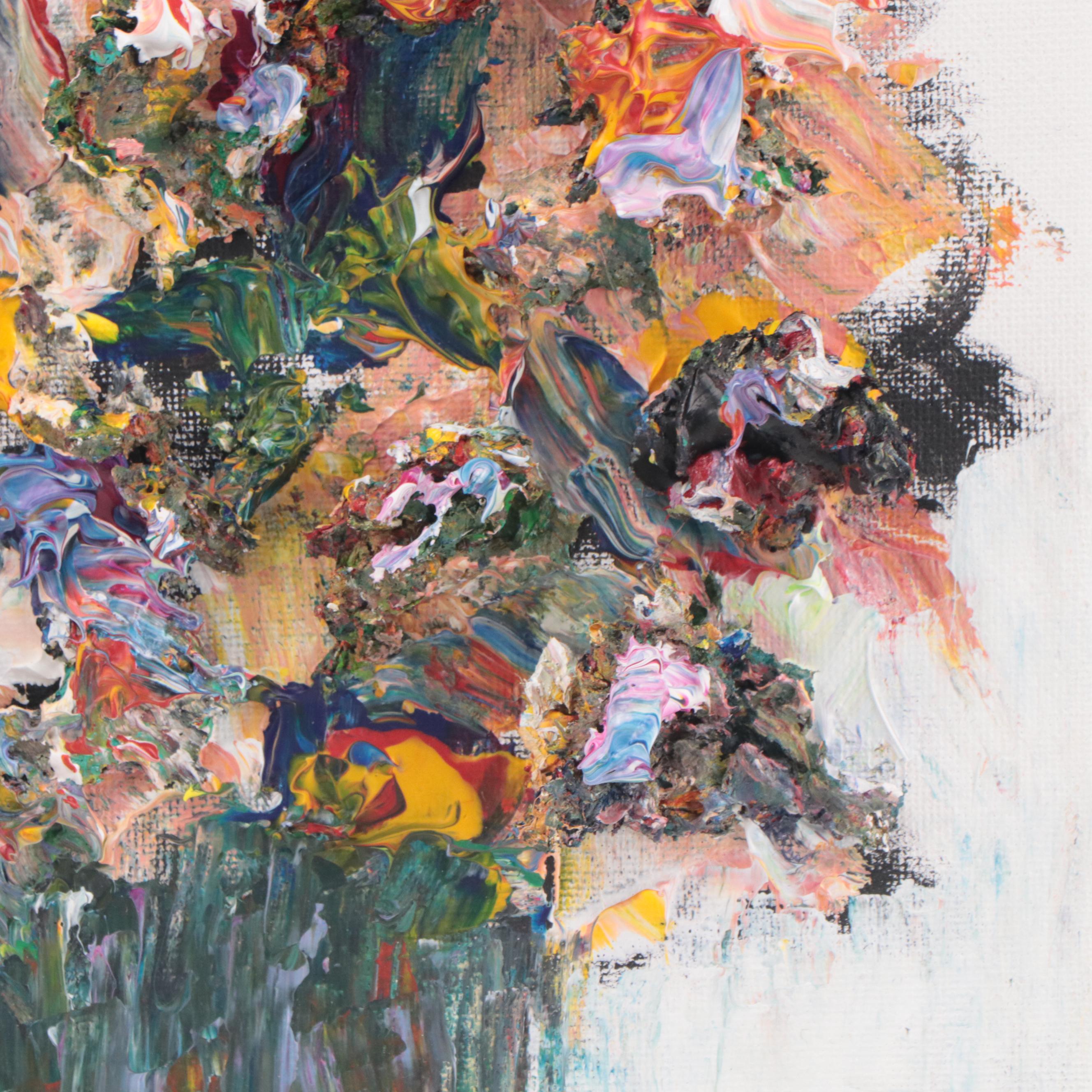 Amelia Colne Floral Still Life Impasto Acrylic Painting | EBTH