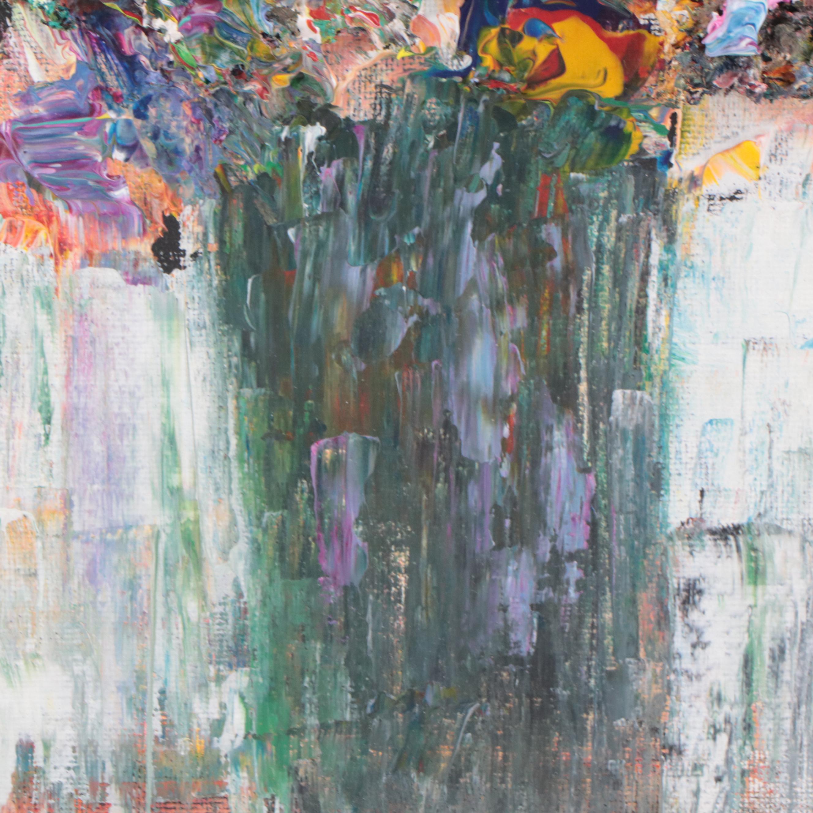 Amelia Colne Floral Still Life Impasto Acrylic Painting | EBTH