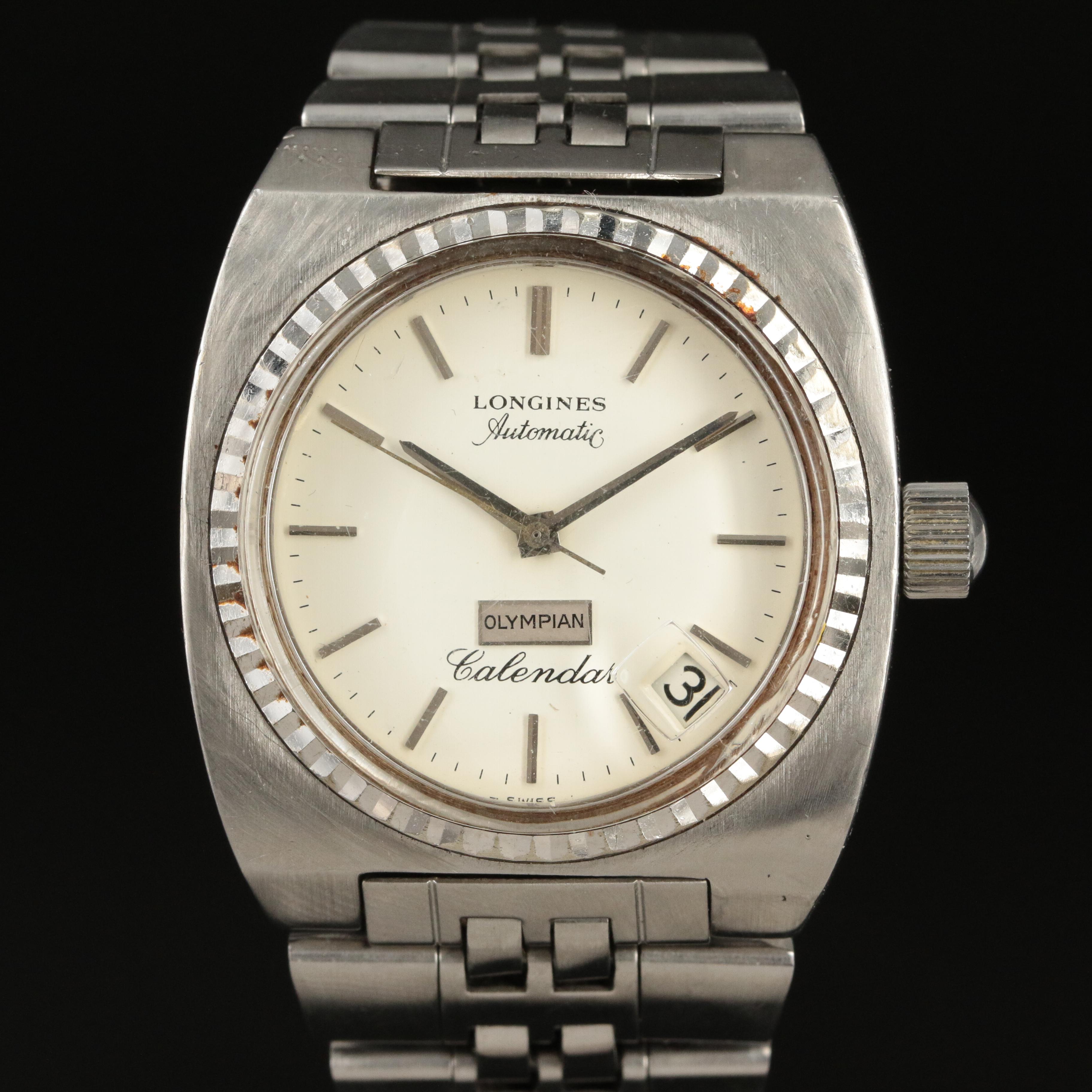 Longines Olympian Stainless Steel Automatic Wristwatch | EBTH