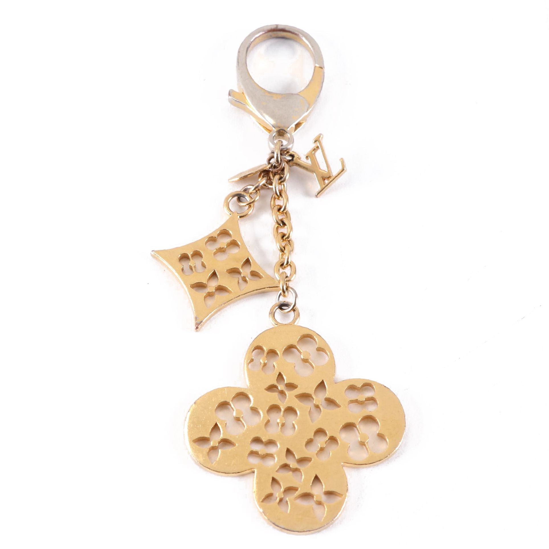 Louis Vuitton Quatrefoil and Monogram Logo Key Charm Holder | EBTH