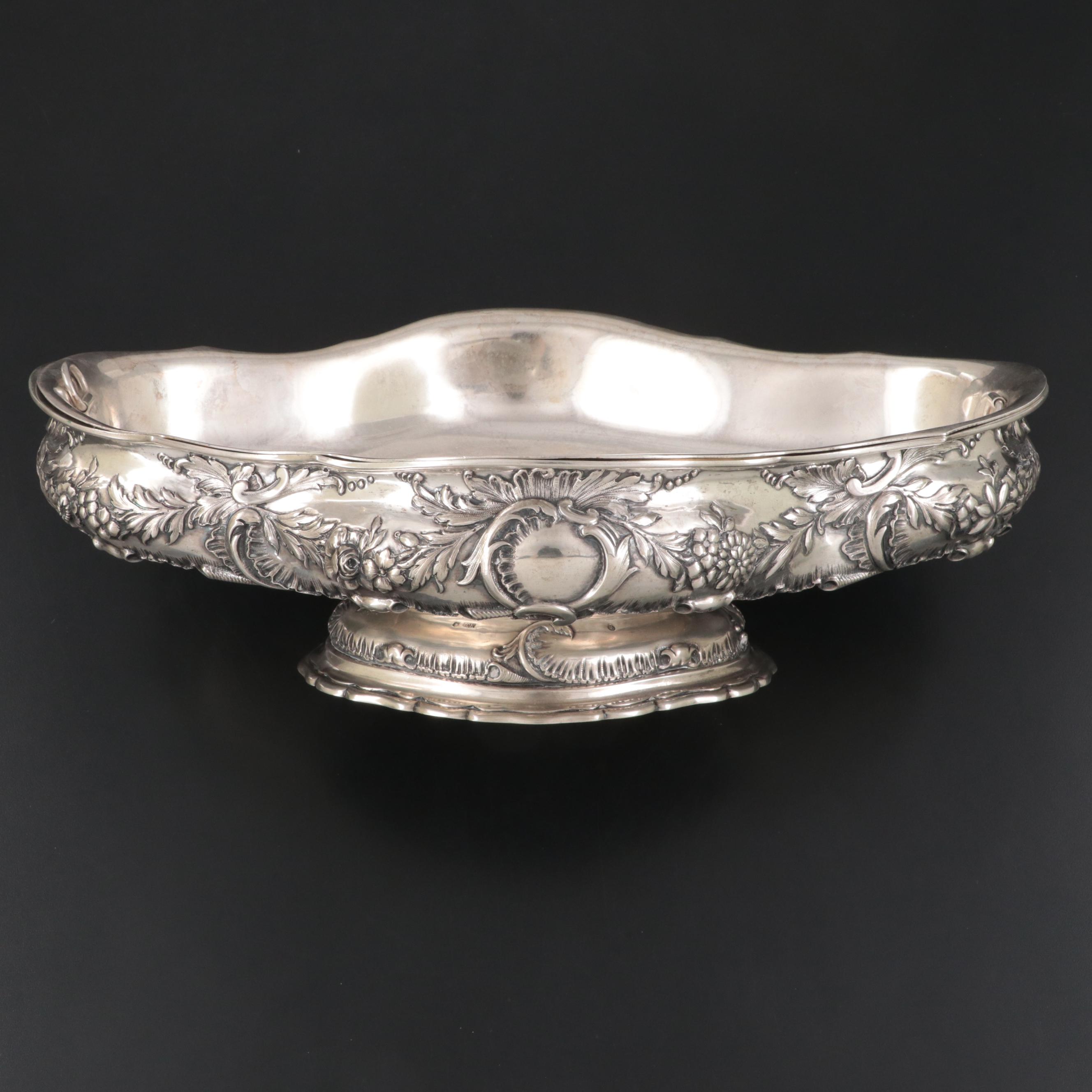 Josef Carl Klinkosch 800 Silver Repoussé Centerpiece, 19th Century | EBTH