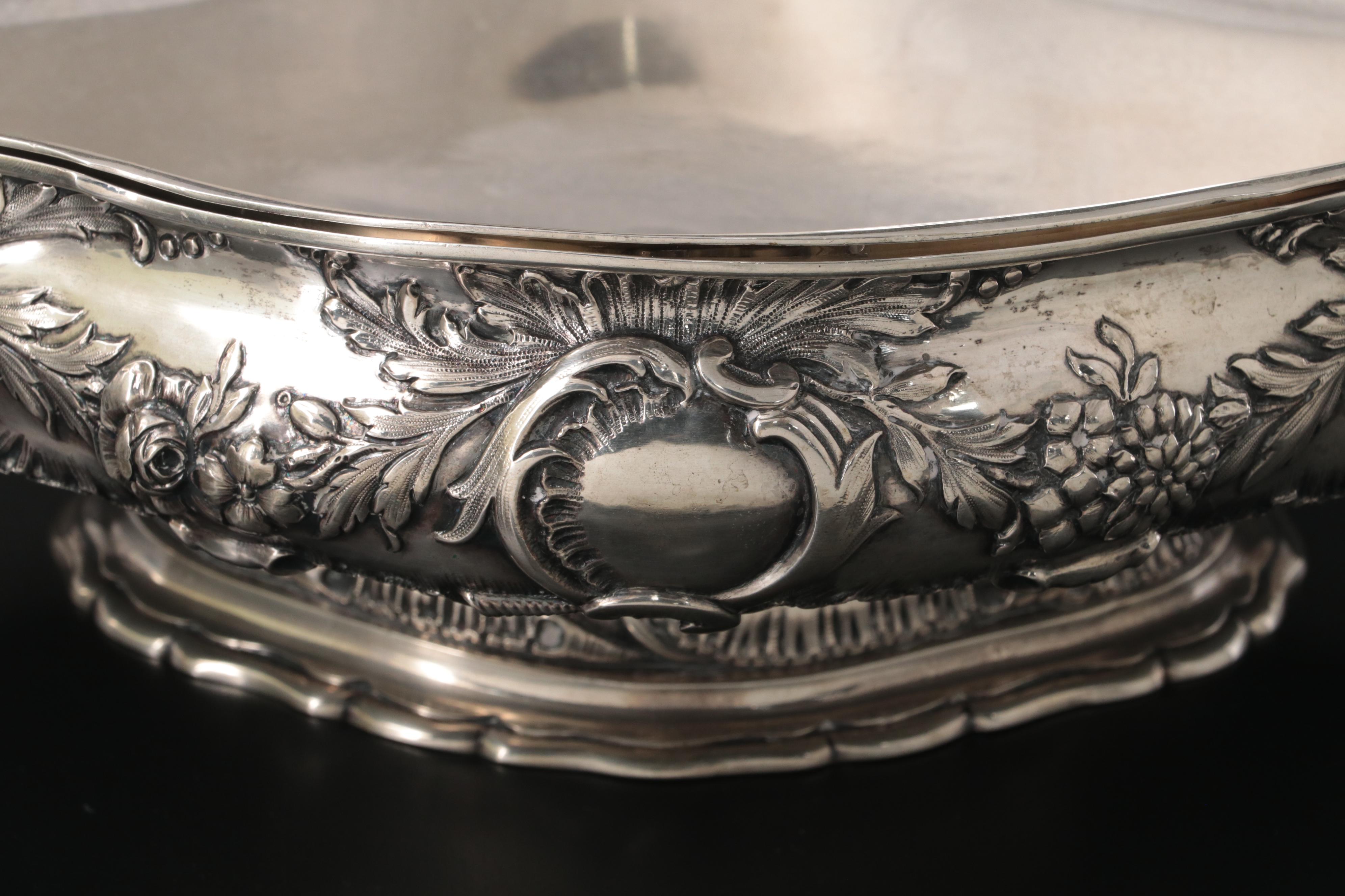 Josef Carl Klinkosch 800 Silver Repoussé Centerpiece, 19th Century | EBTH