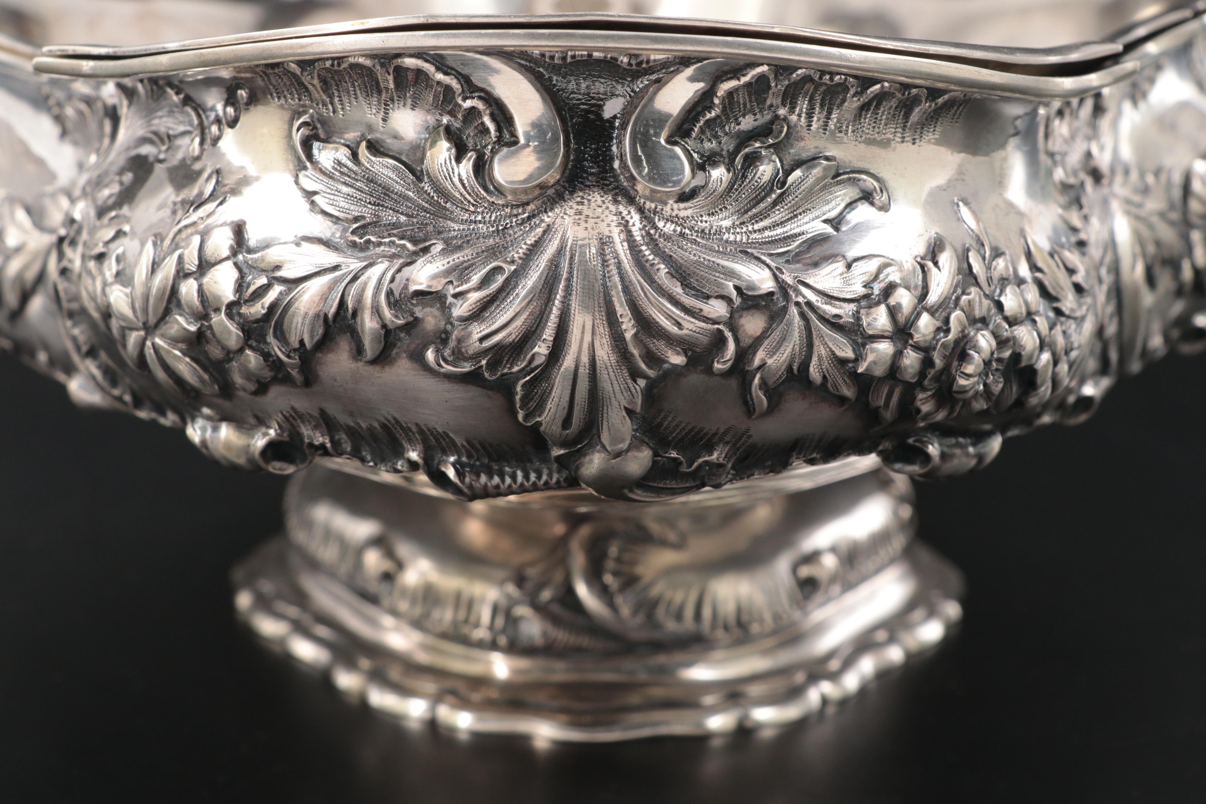 Josef Carl Klinkosch 800 Silver Repoussé Centerpiece, 19th Century | EBTH