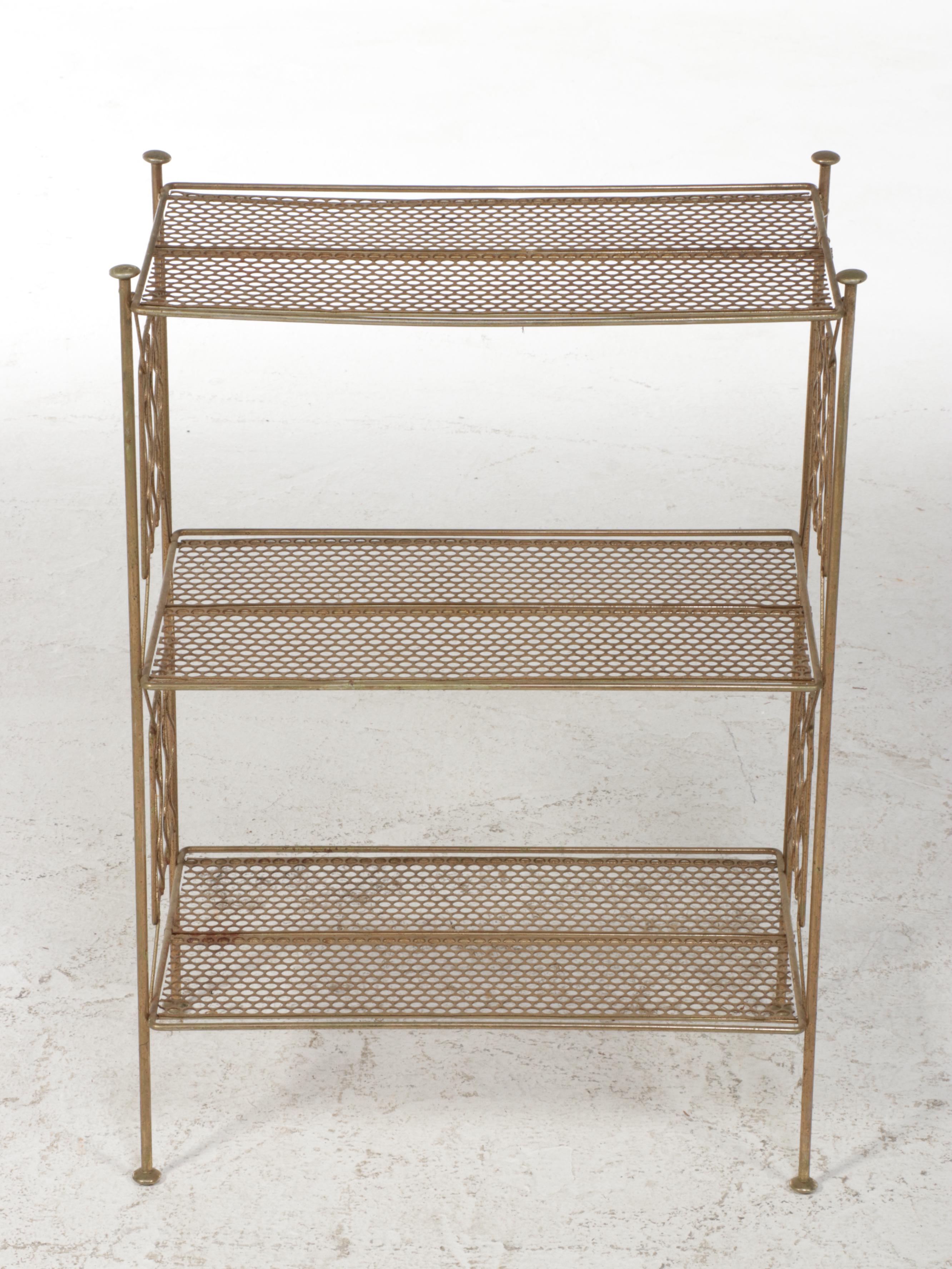 Gold Finish Wire Rack, Mid-20th Century | EBTH