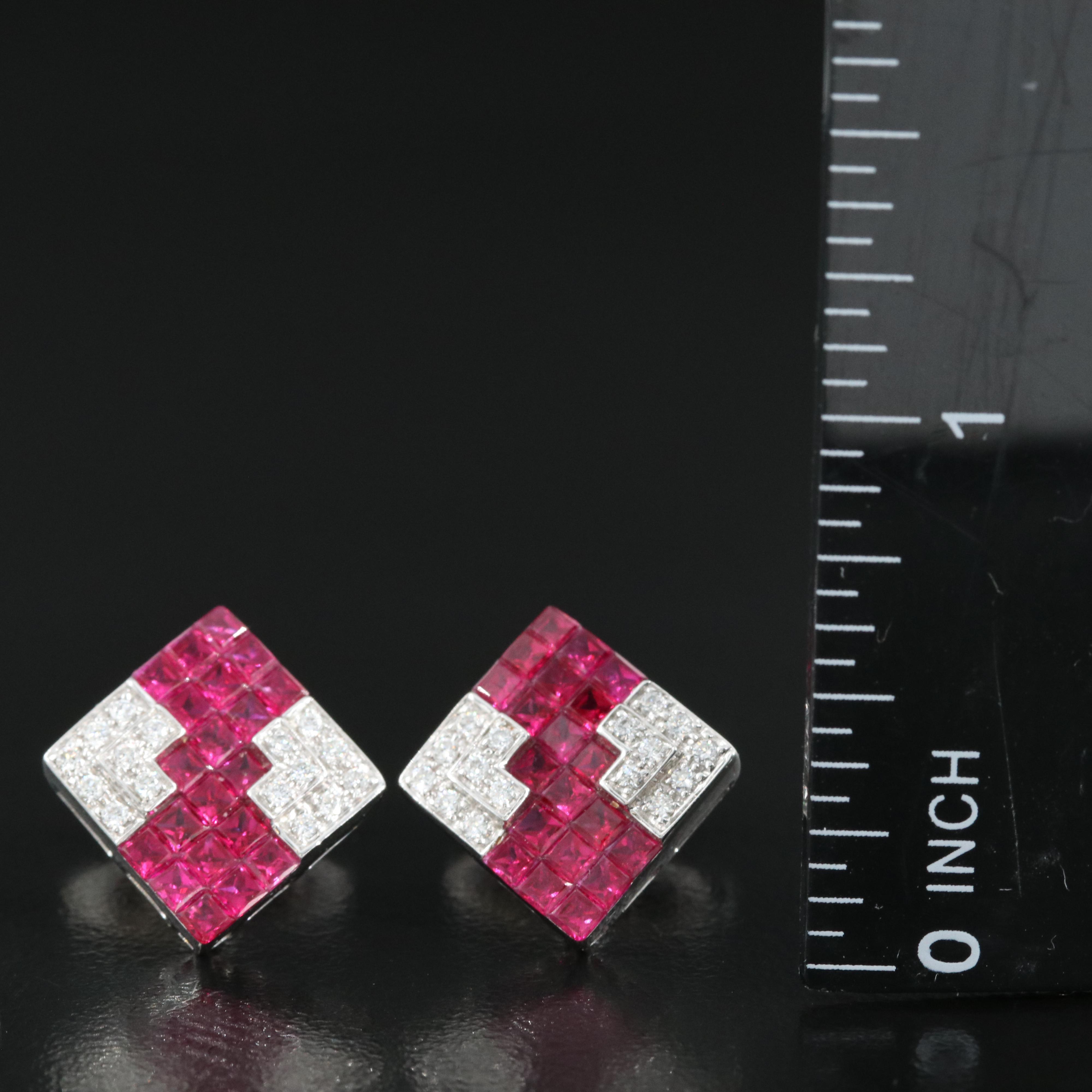 18K Ruby and Diamond Cufflinks | EBTH
