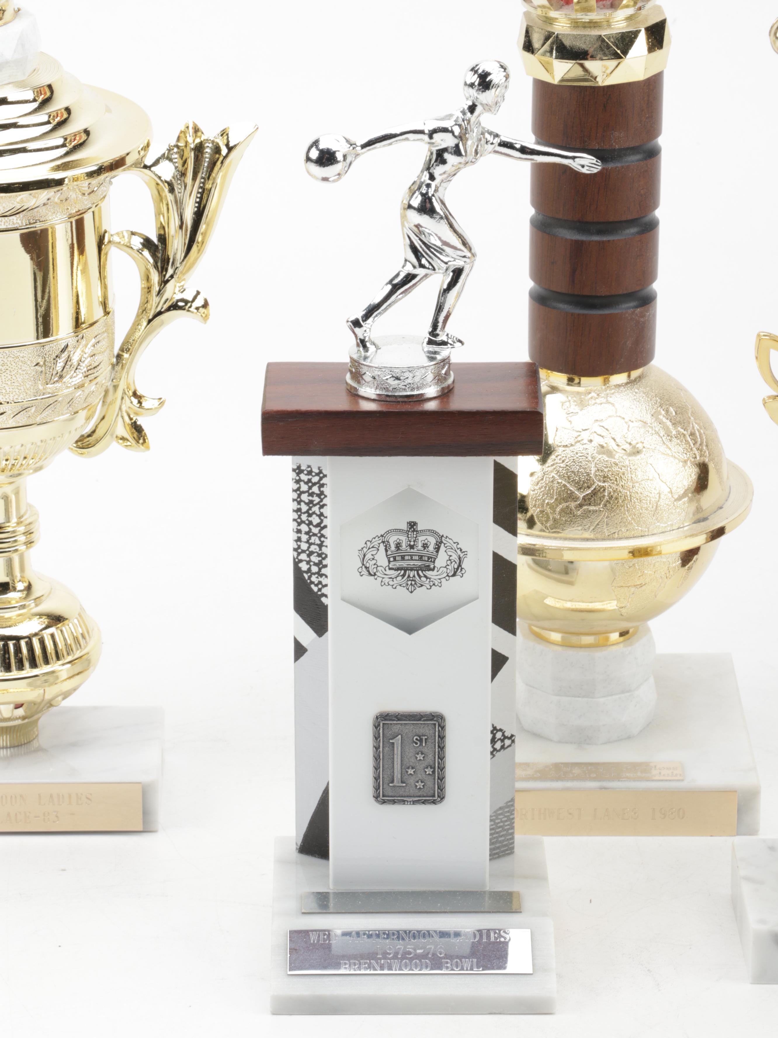 Collection of Bowling Trophies, Late 20th Century | Everything But The ...