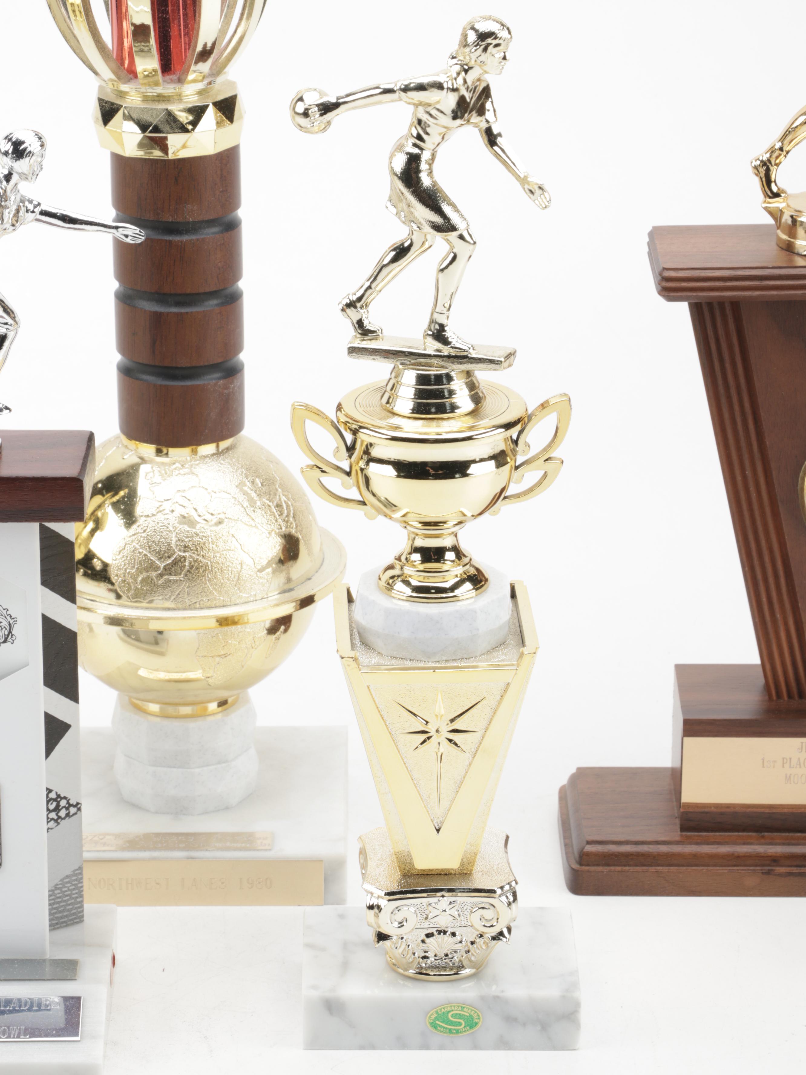 Collection of Bowling Trophies, Late 20th Century | EBTH
