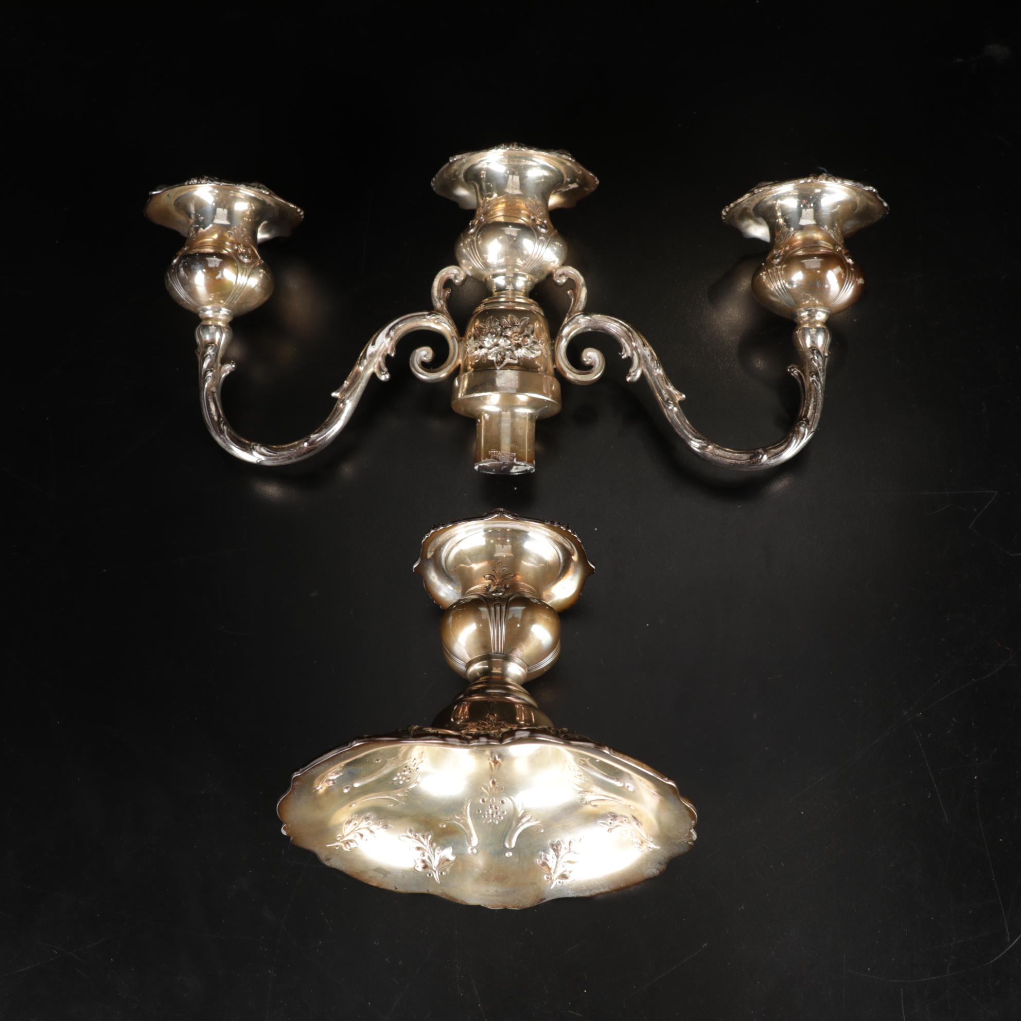 Reed & Barton "Francis I" Sterling Three-Light Banquet Candle Holders ...
