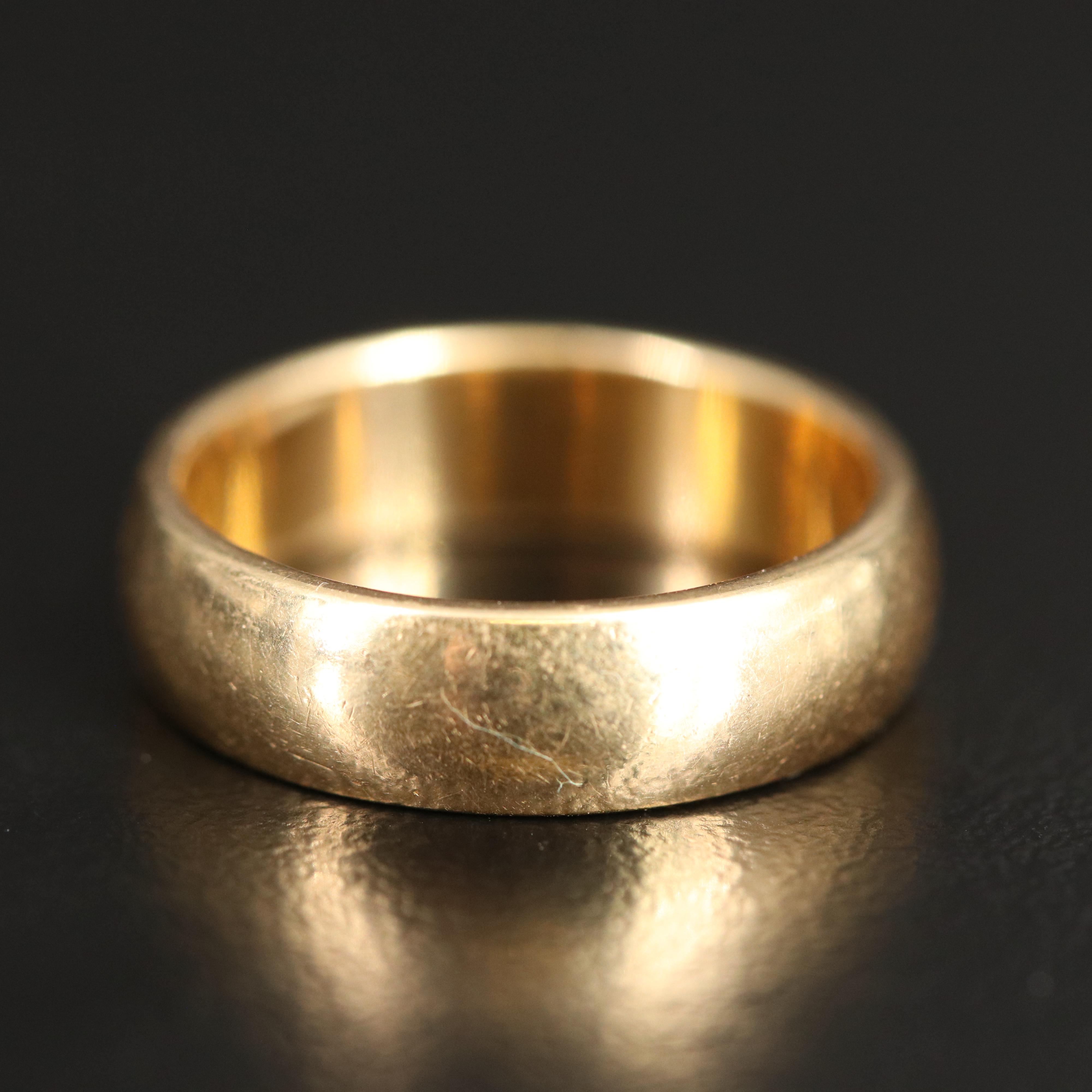 Vintage 18K Gold Band Ring | EBTH