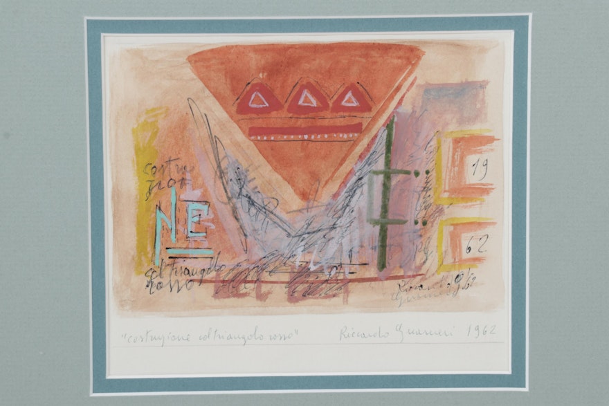 Riccardo Guarnieri Mixed Media Paintings, 1960s | EBTH Riccardo Guarnieri Mixed Media Paintings, 1960s | EBTH