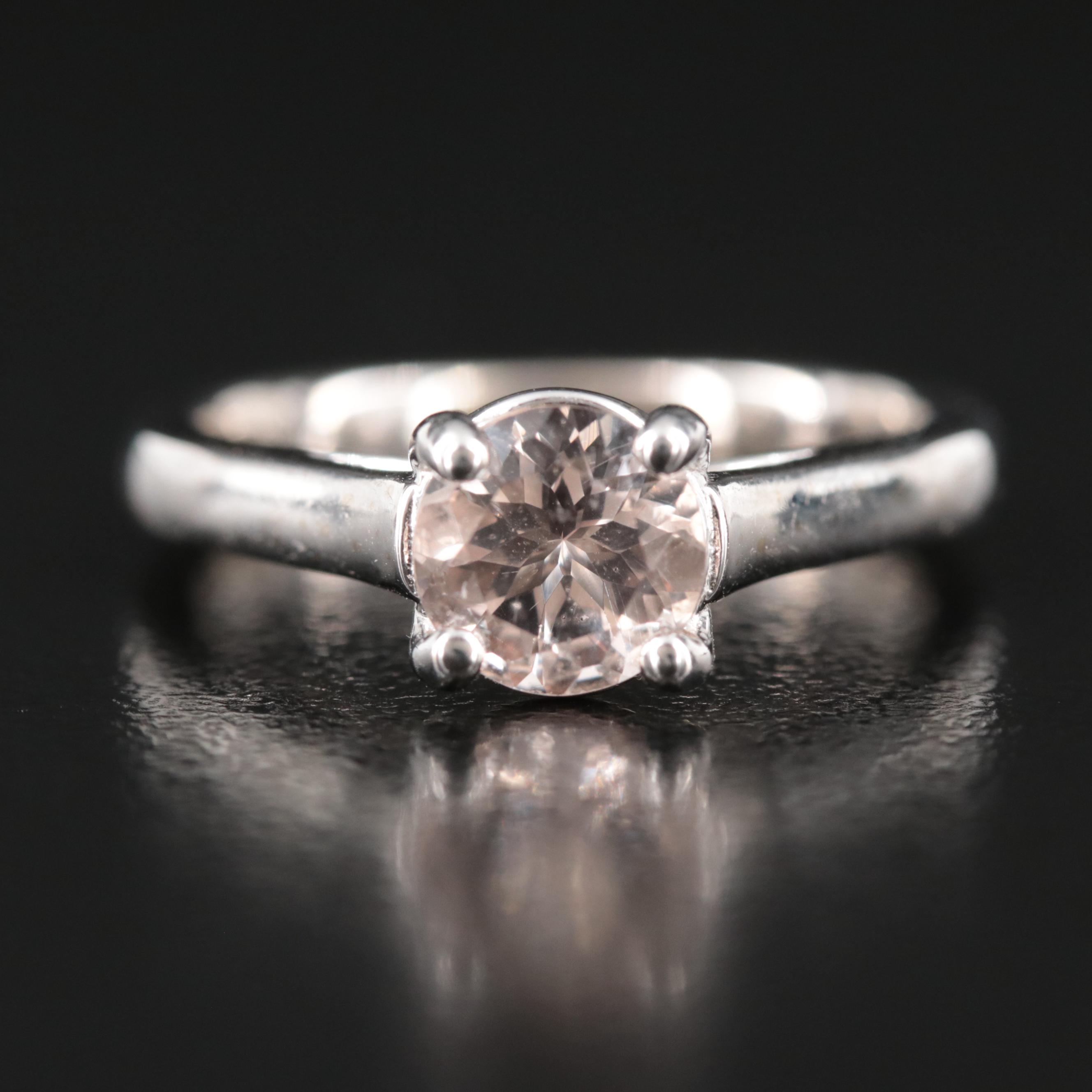 14K Morganite Solitaire Ring | EBTH