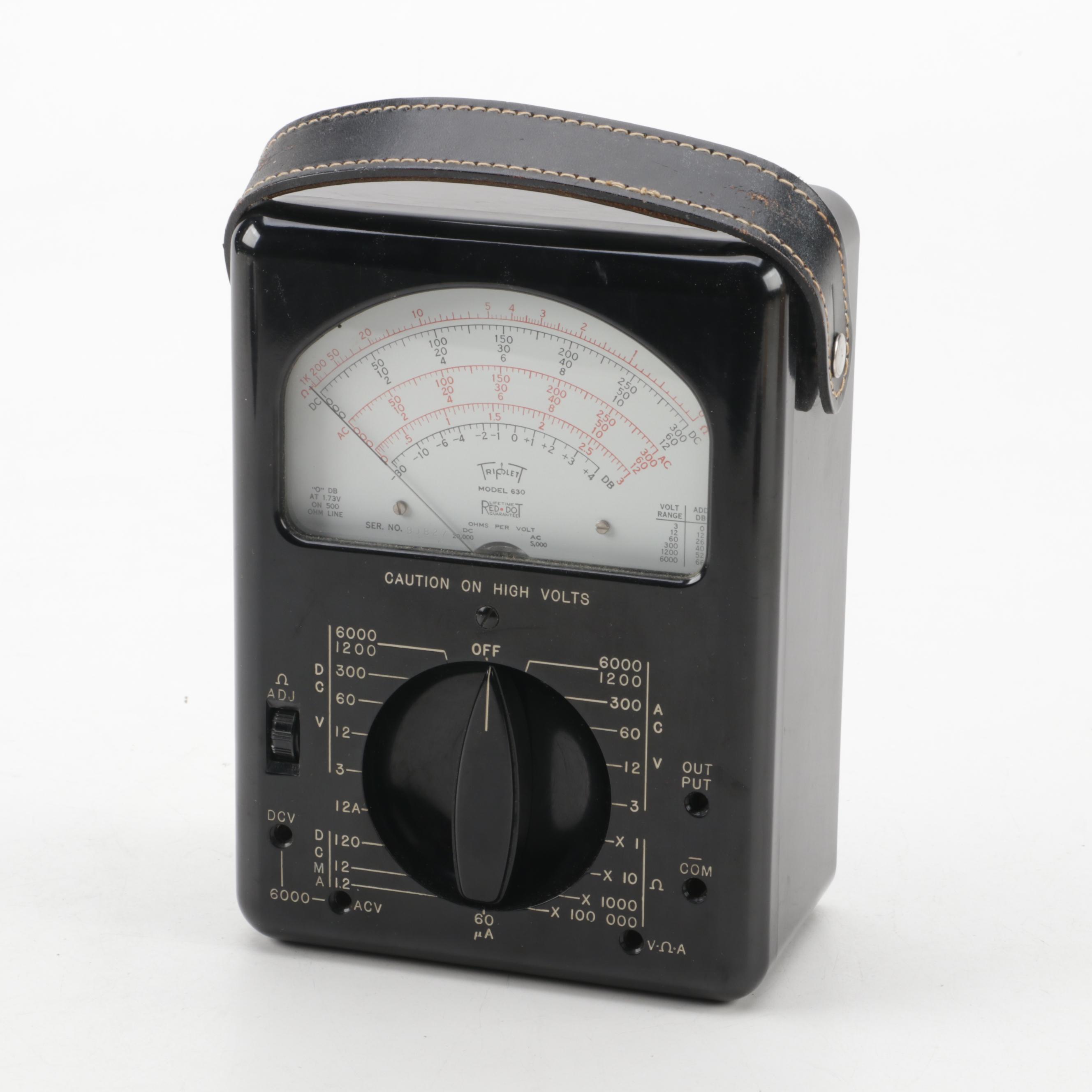 Triplett Model 630 Red Dot Voltmeter | EBTH