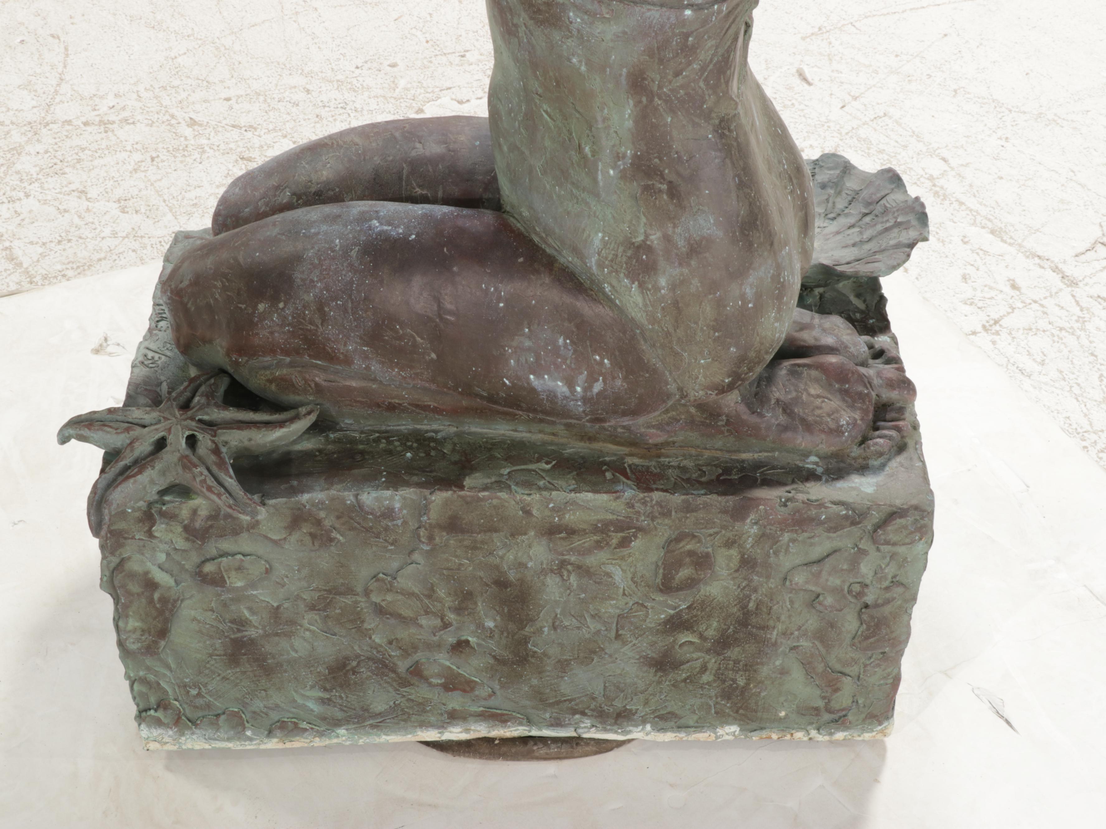 Gary Price Bronze Sculpture of a Little Girl Holding a Seashell, 1995 ...