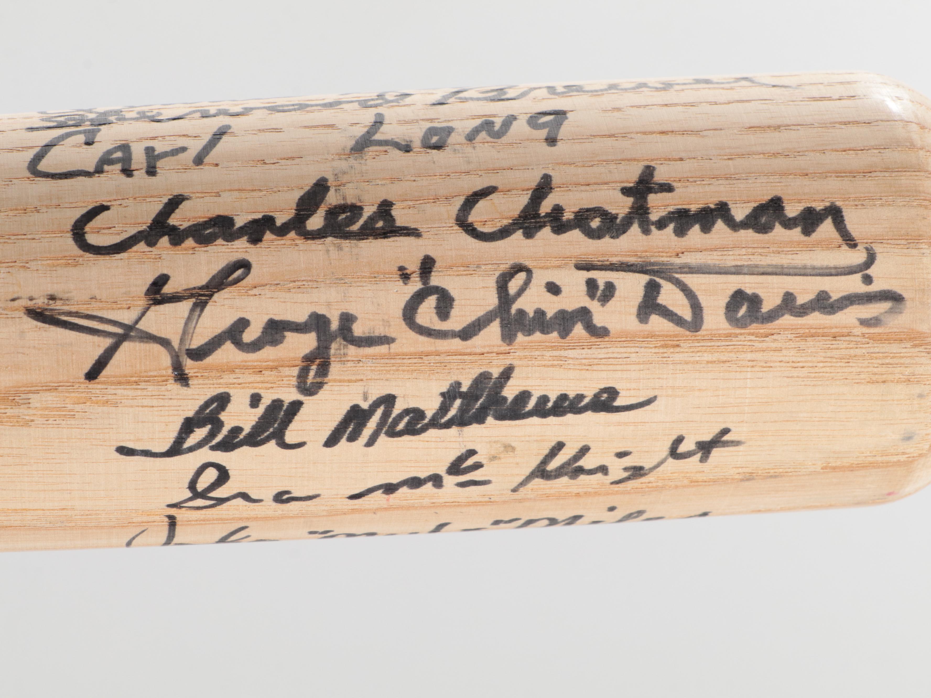 Negro League Signed Baseball and Bat Featuring Mamie "Peanut" Johnson ...