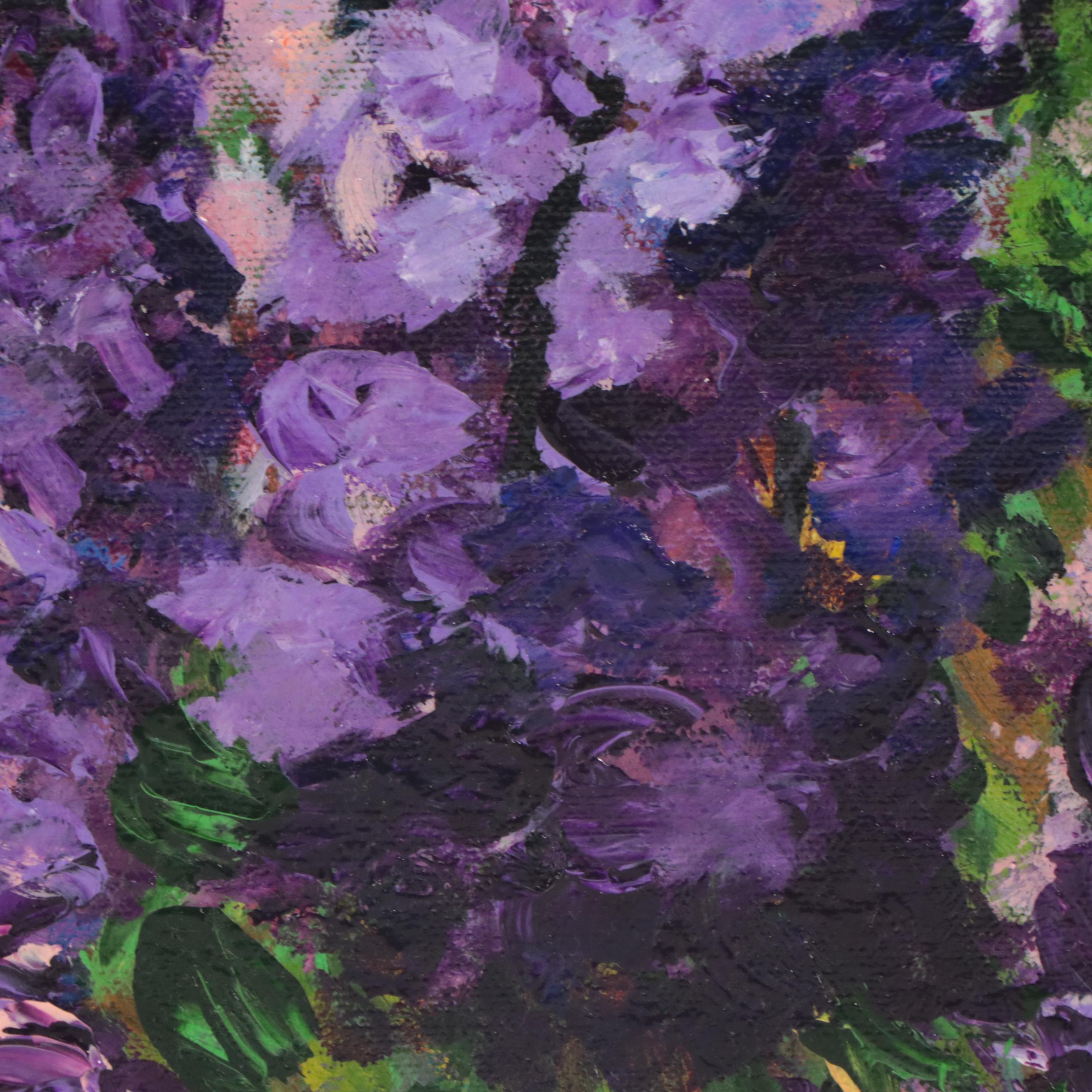 Mary Ellen Maxwell Acrylic Painting of Mountainous Spring Landscape | EBTH