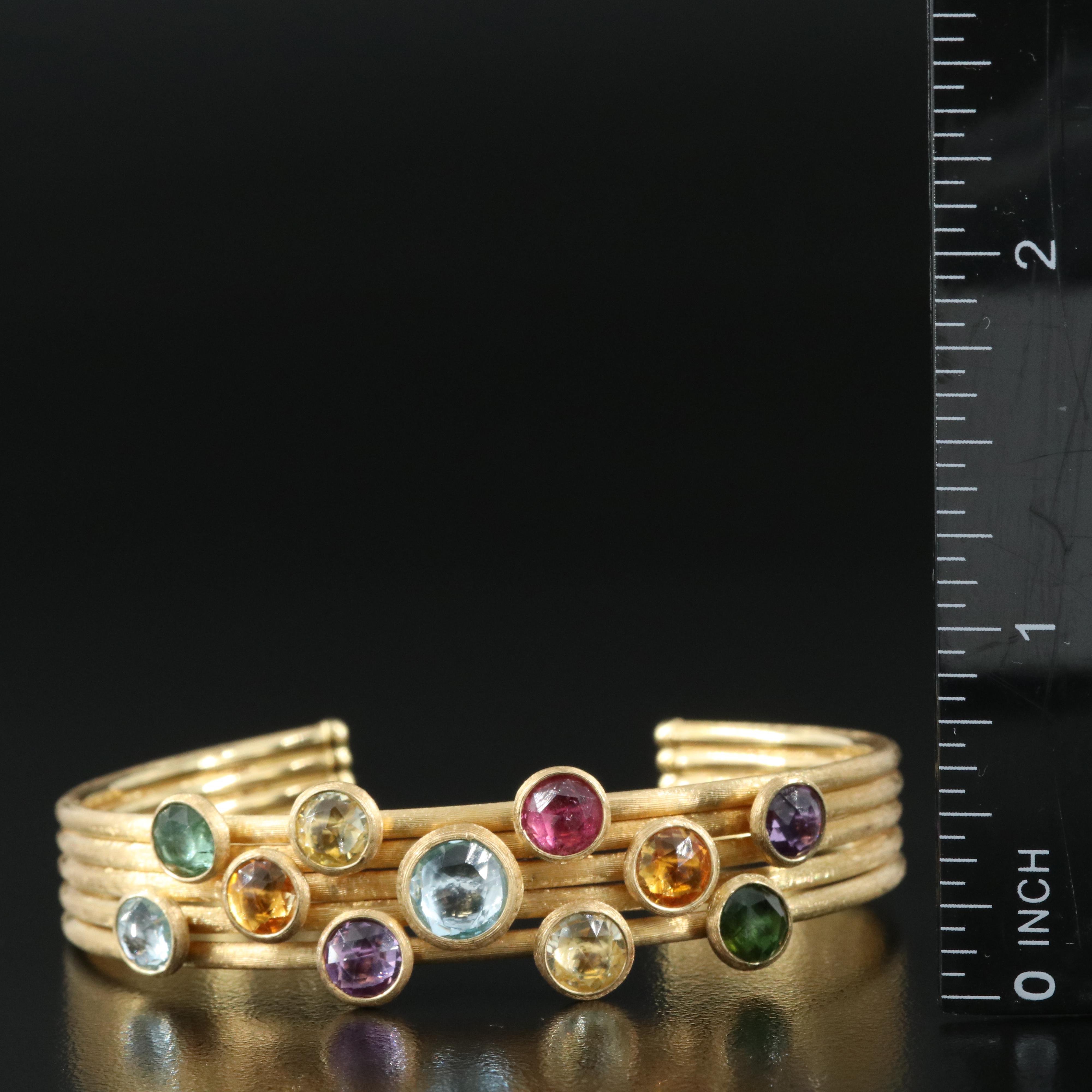 Marco Bicego "Jaipur" 18K Gemstone Cuff Bracelet | Everything But The House
