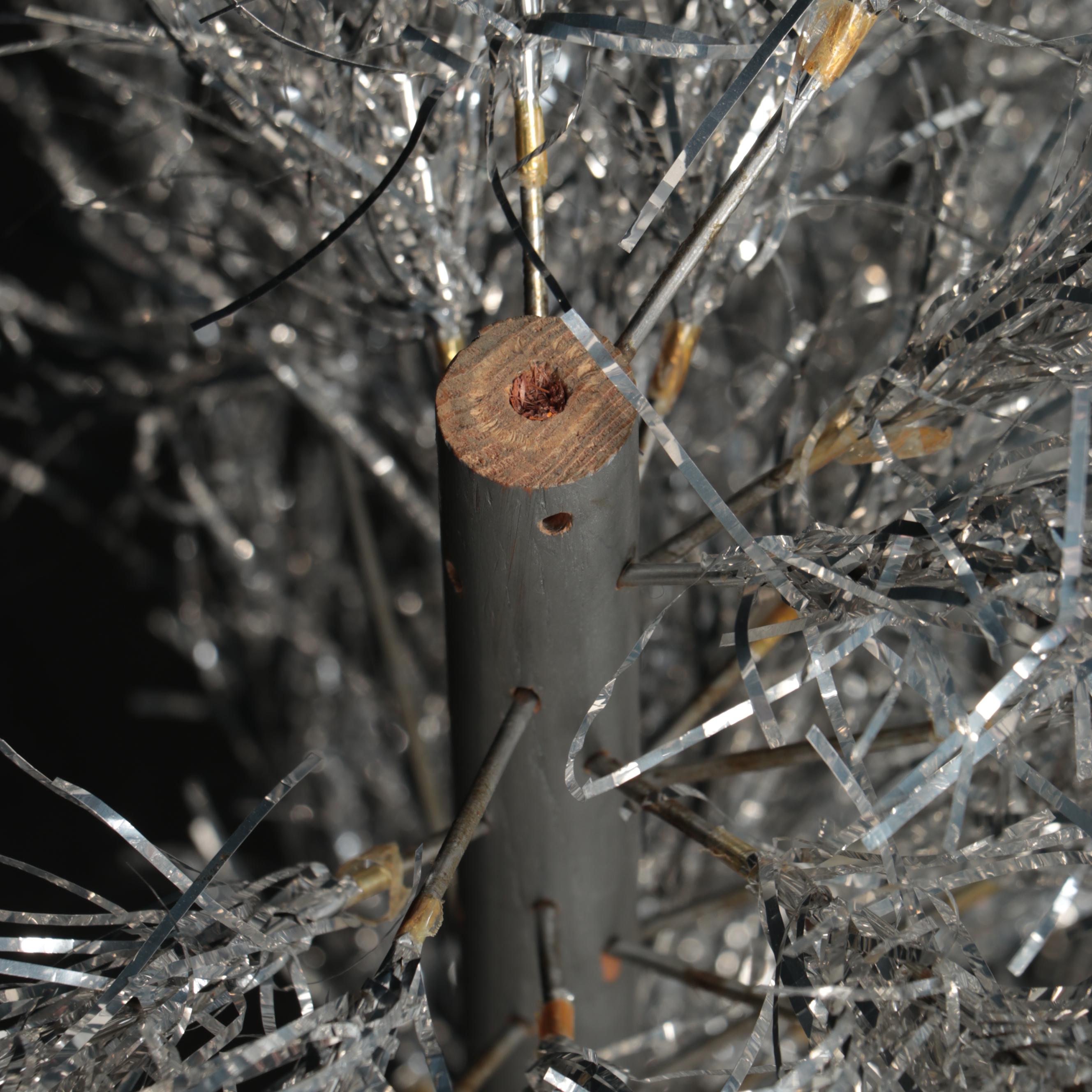 7' Peco Aluminum Artificial Christmas Pine Tree, Mid to Late 20th ...