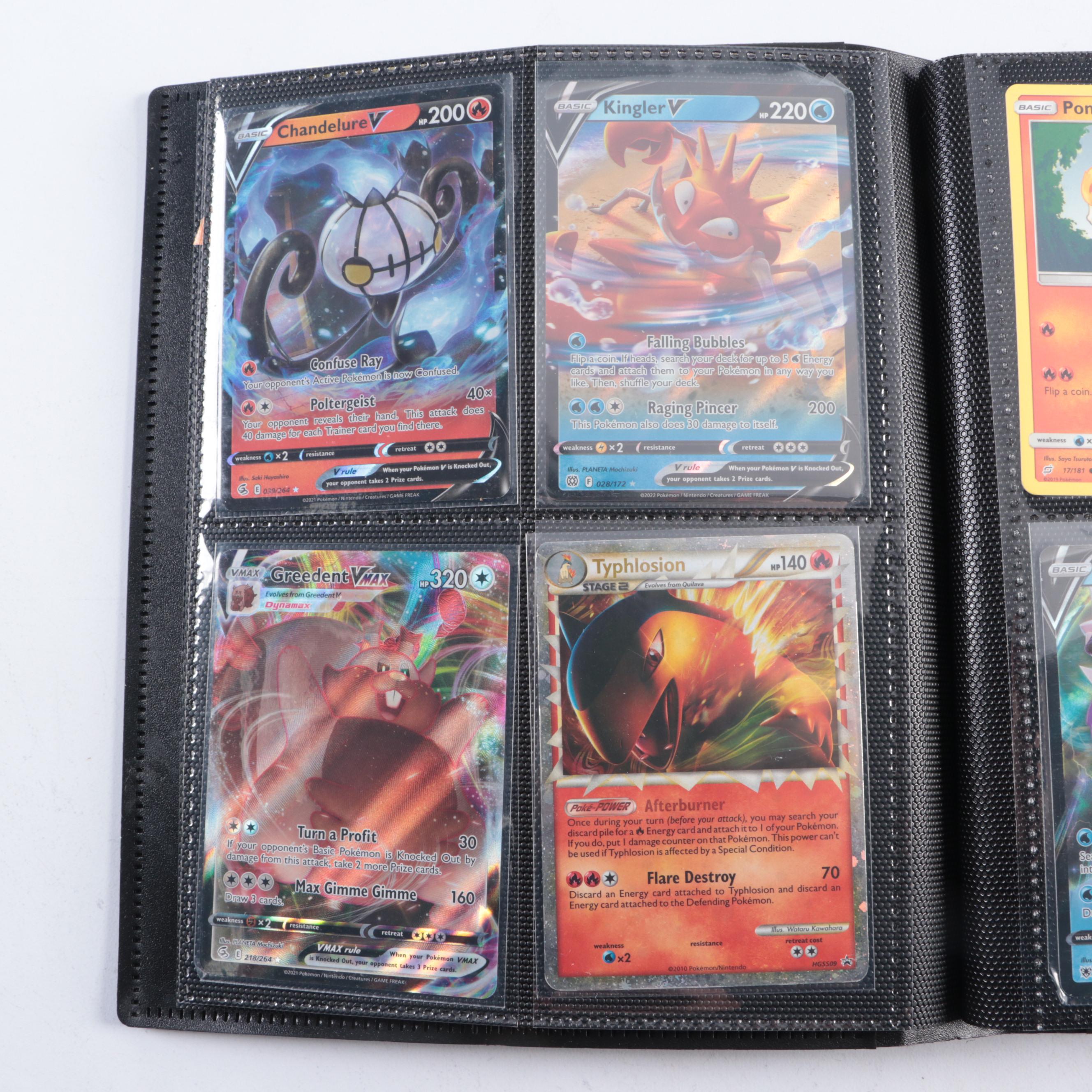 Pokémon Card Collection Featuring Dragonite V, Mew V, and More, 1990s ...