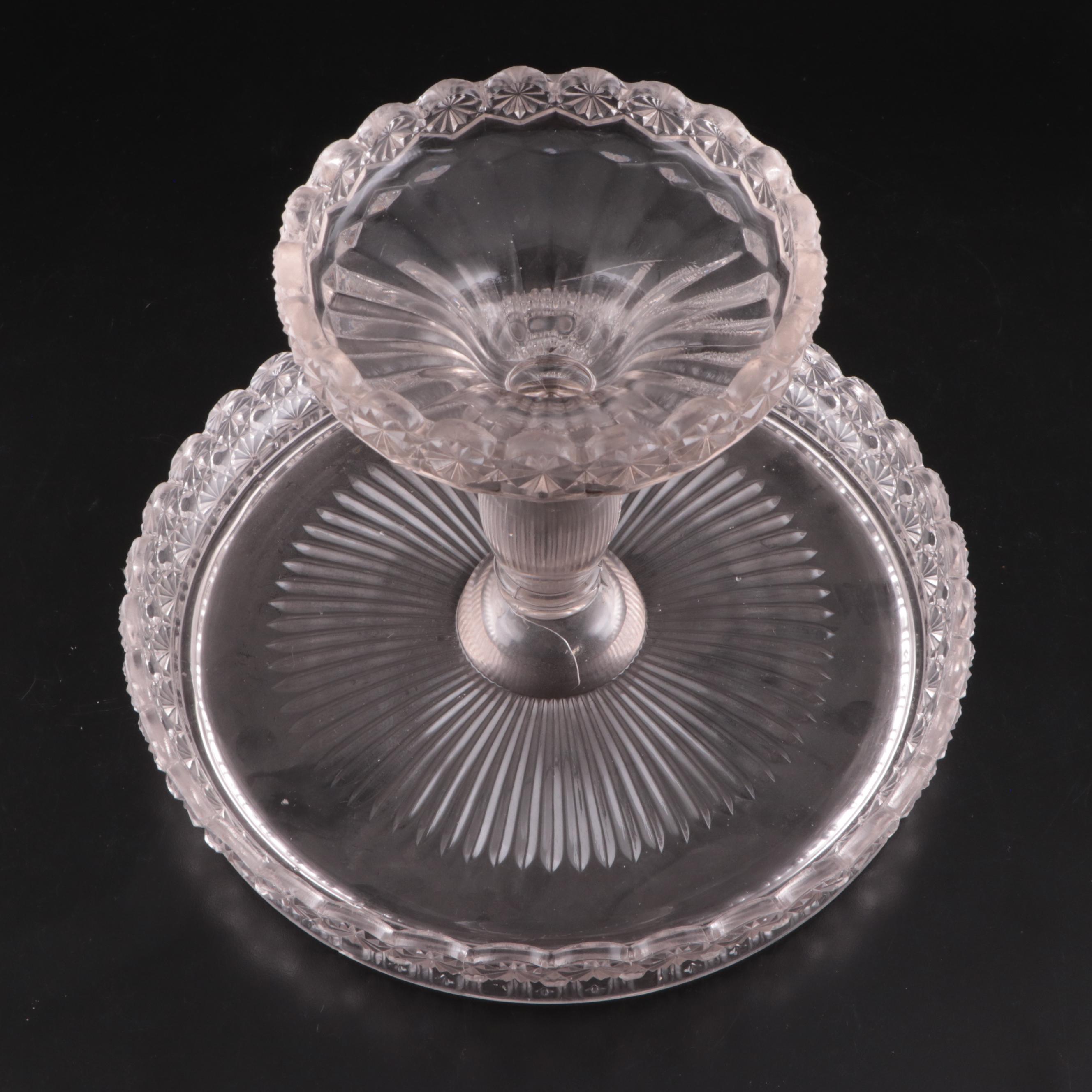 Dalzell Brothers & Gilmore EAPG Daisy Button Cake Stands | EBTH