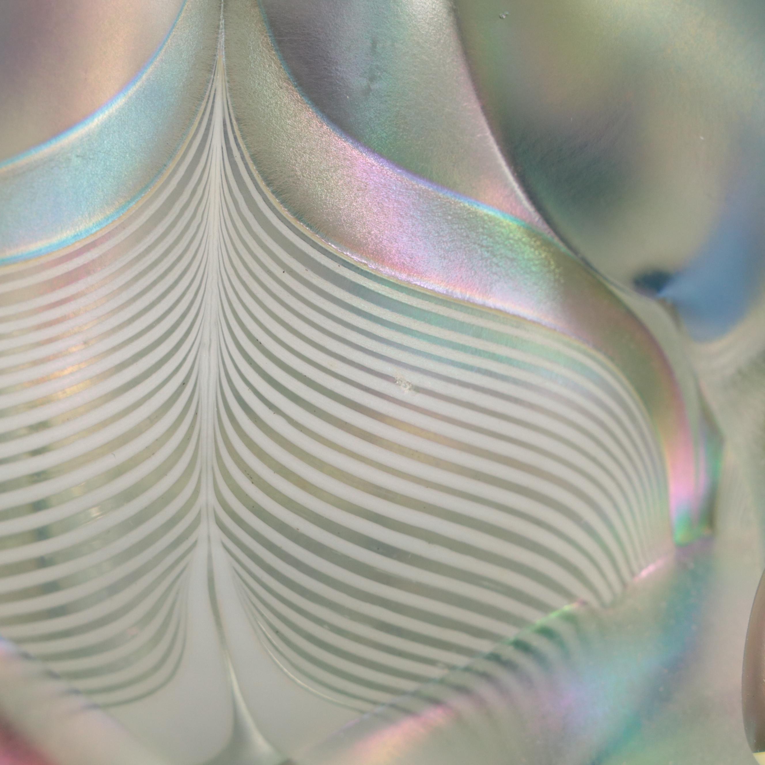 Stuart Abelman Feather Pulled Art Glass Bear, 1984 | EBTH