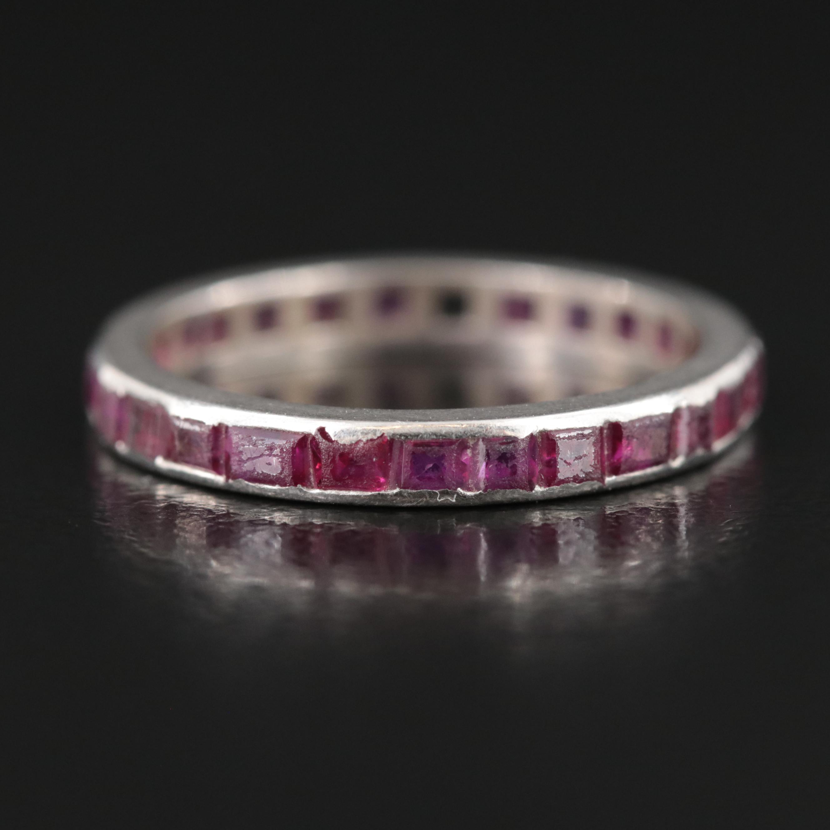 Platinum Ruby Eternity Band | EBTH