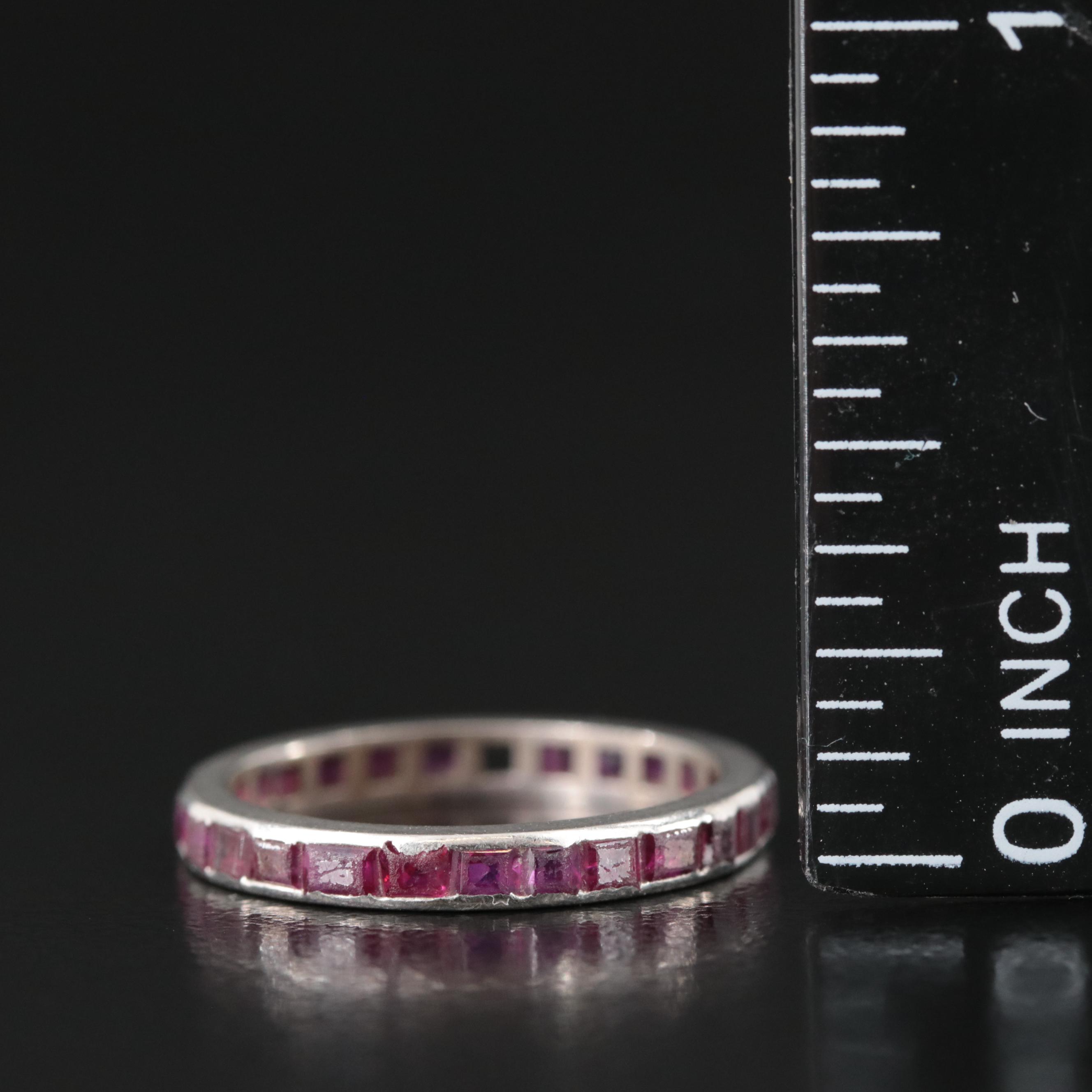 Platinum Ruby Eternity Band | EBTH