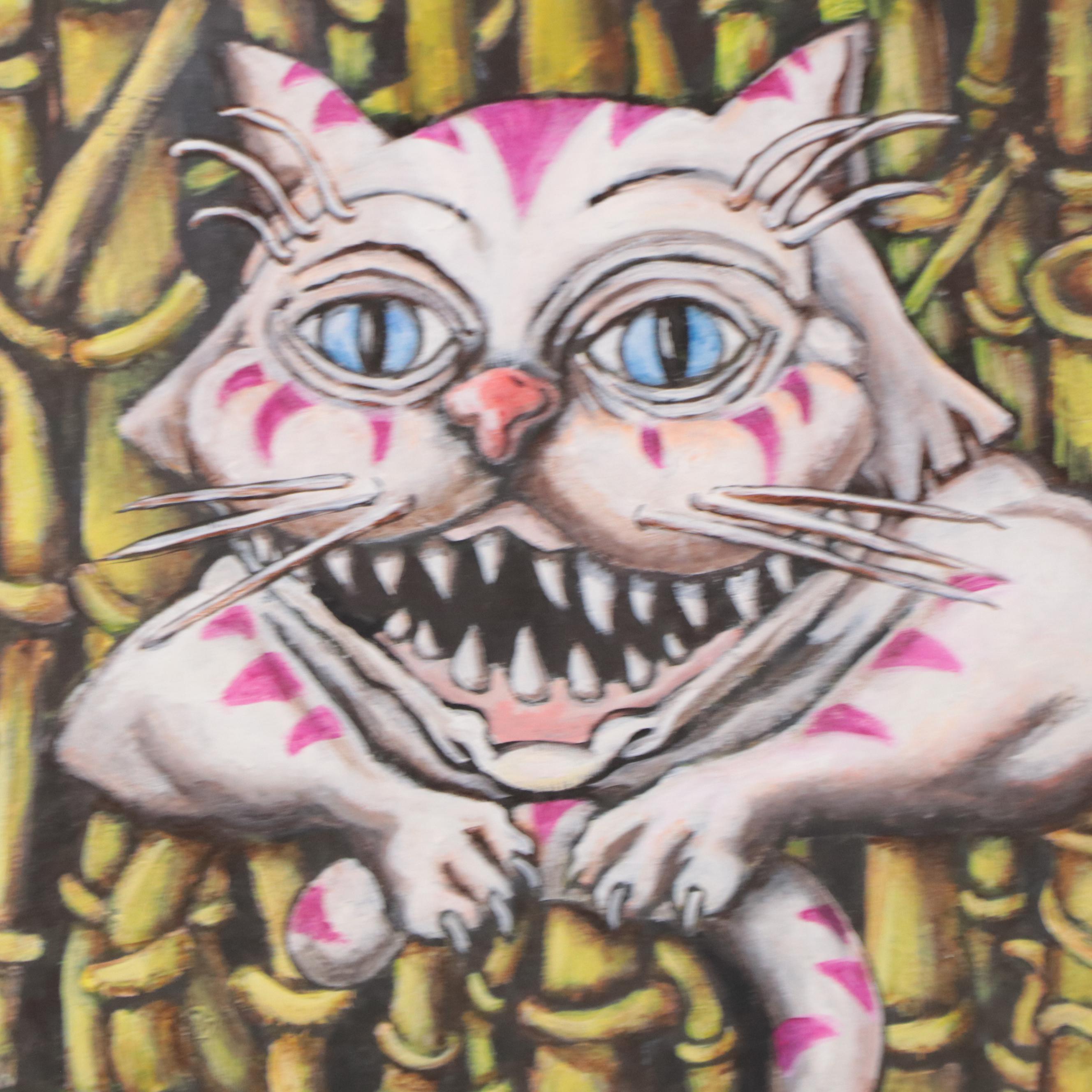 Richard Marquart Surrealist Cheshire Cat Oil Painting | EBTH