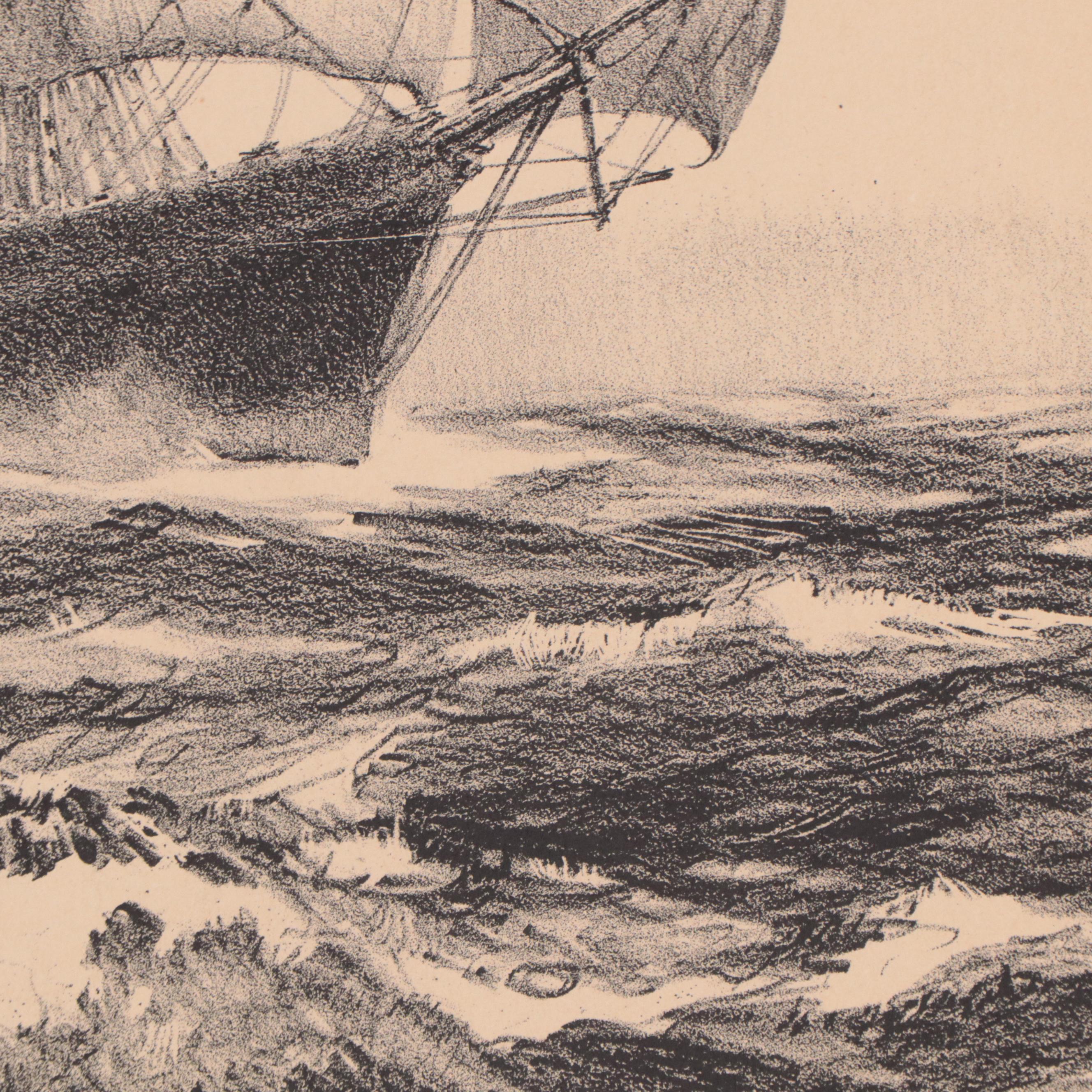 Gordon Grant Lithograph of a Nautical Scene, Mid-20th Century | EBTH