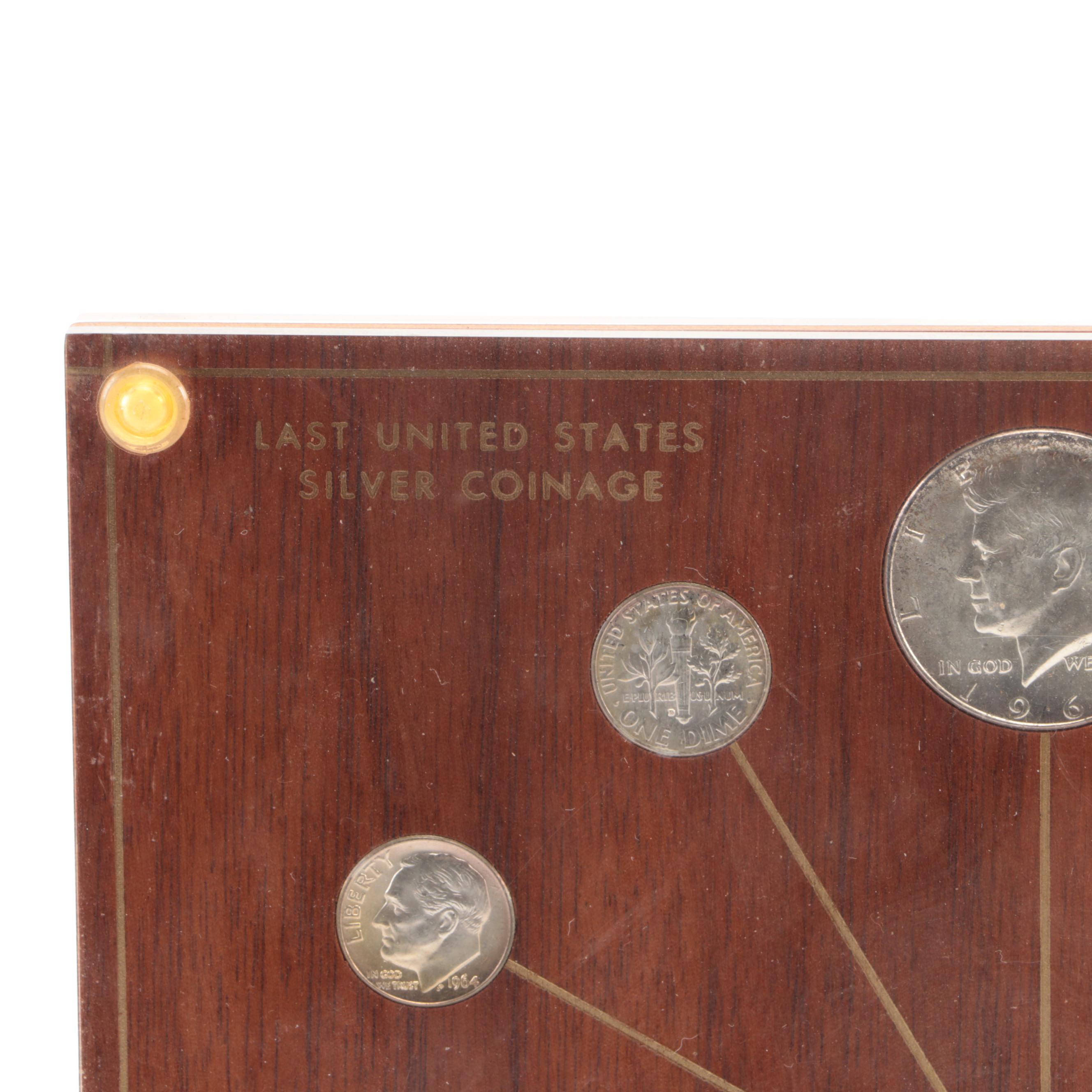 Last US Silver Coinage Numismatic Display Clock | EBTH