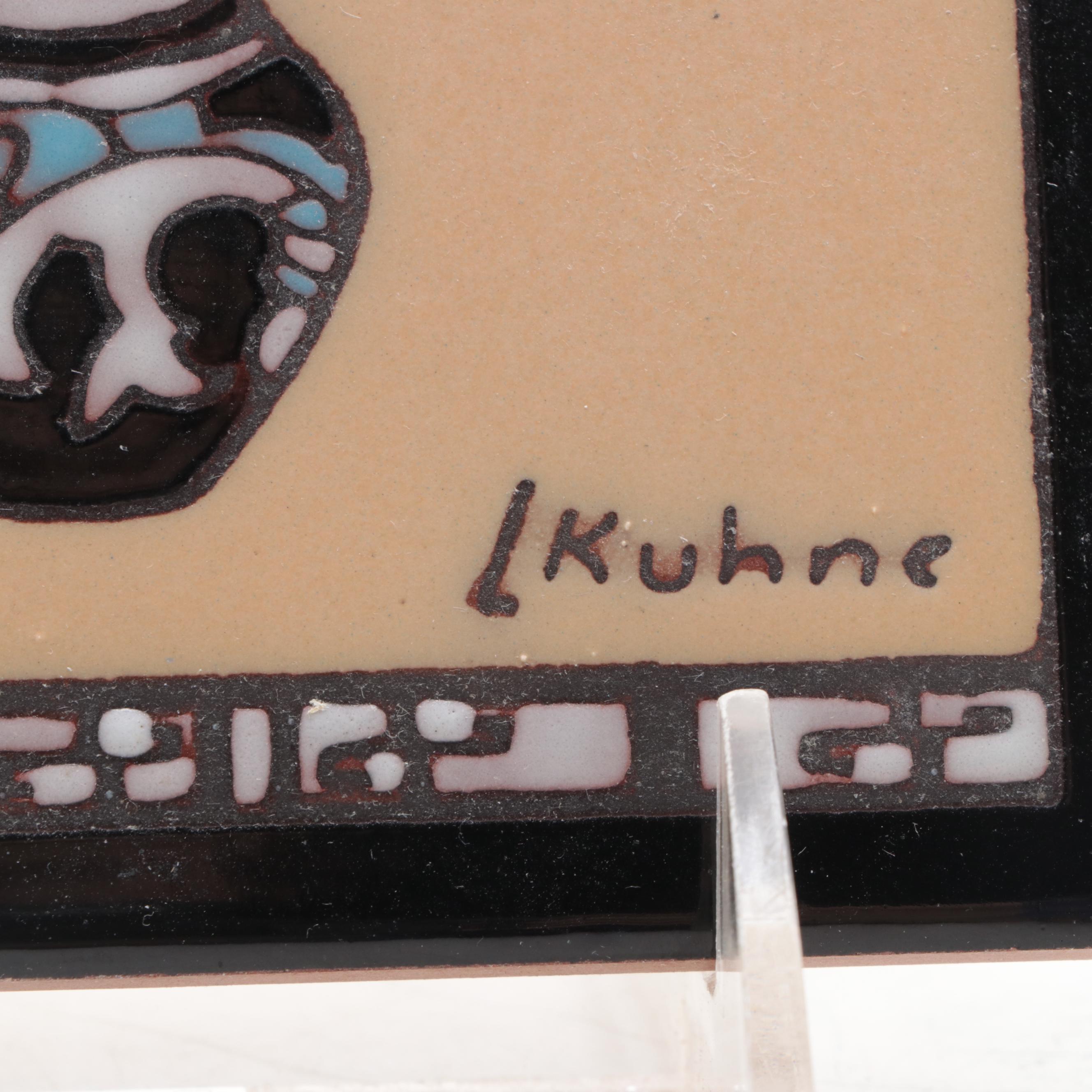 Leone Kuhne Southwestern Hand-Painted Tile With More Figure and Mini ...