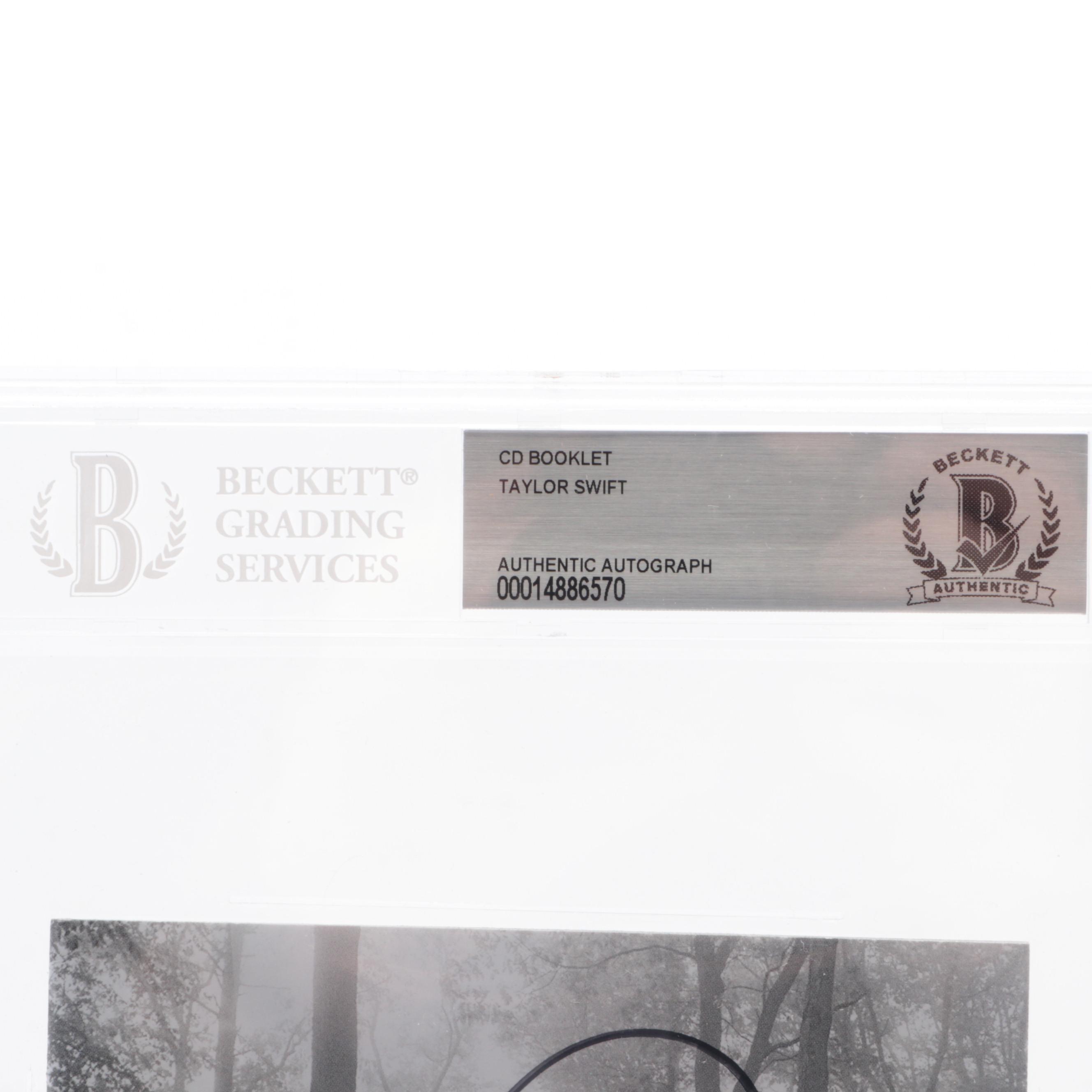 Taylor Swift Signed "Folklore" CD Booklet Encased by Beckett ...