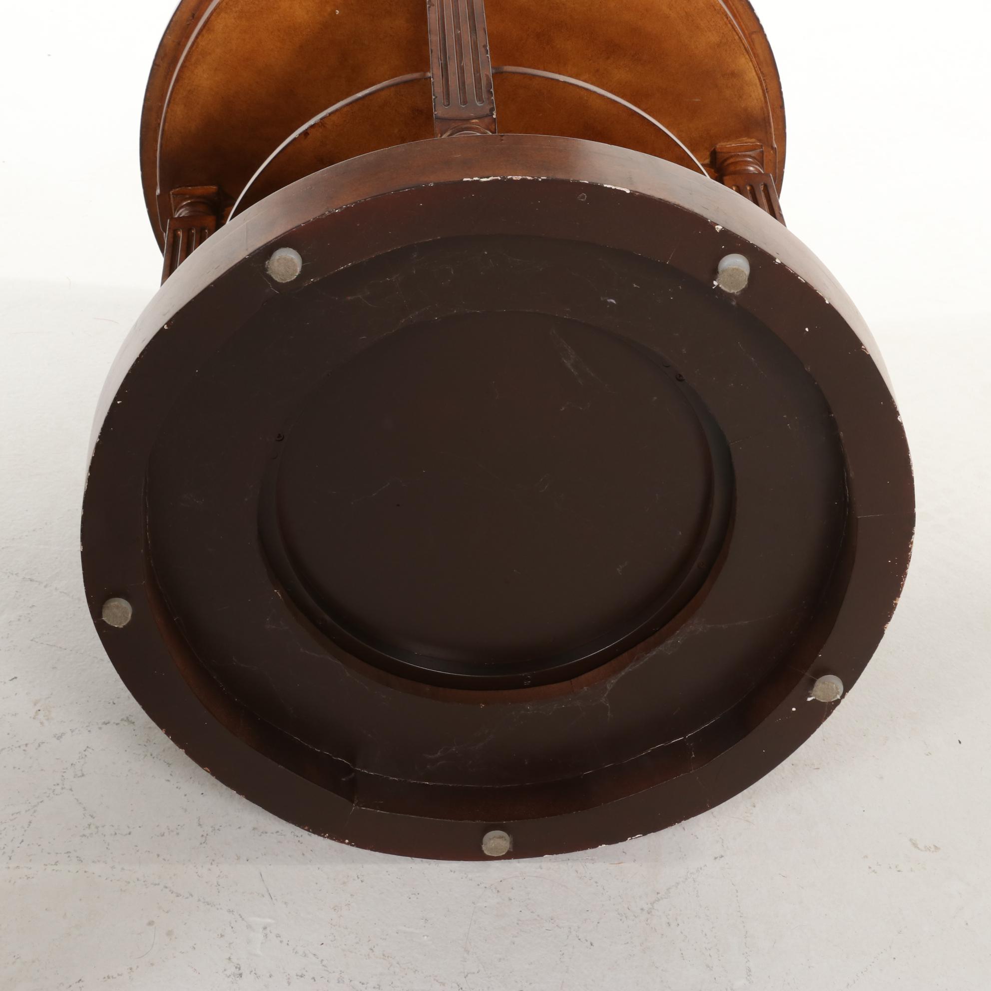 Pair of Rotating Round Bookshelf Side Tables, 21st Century | EBTH