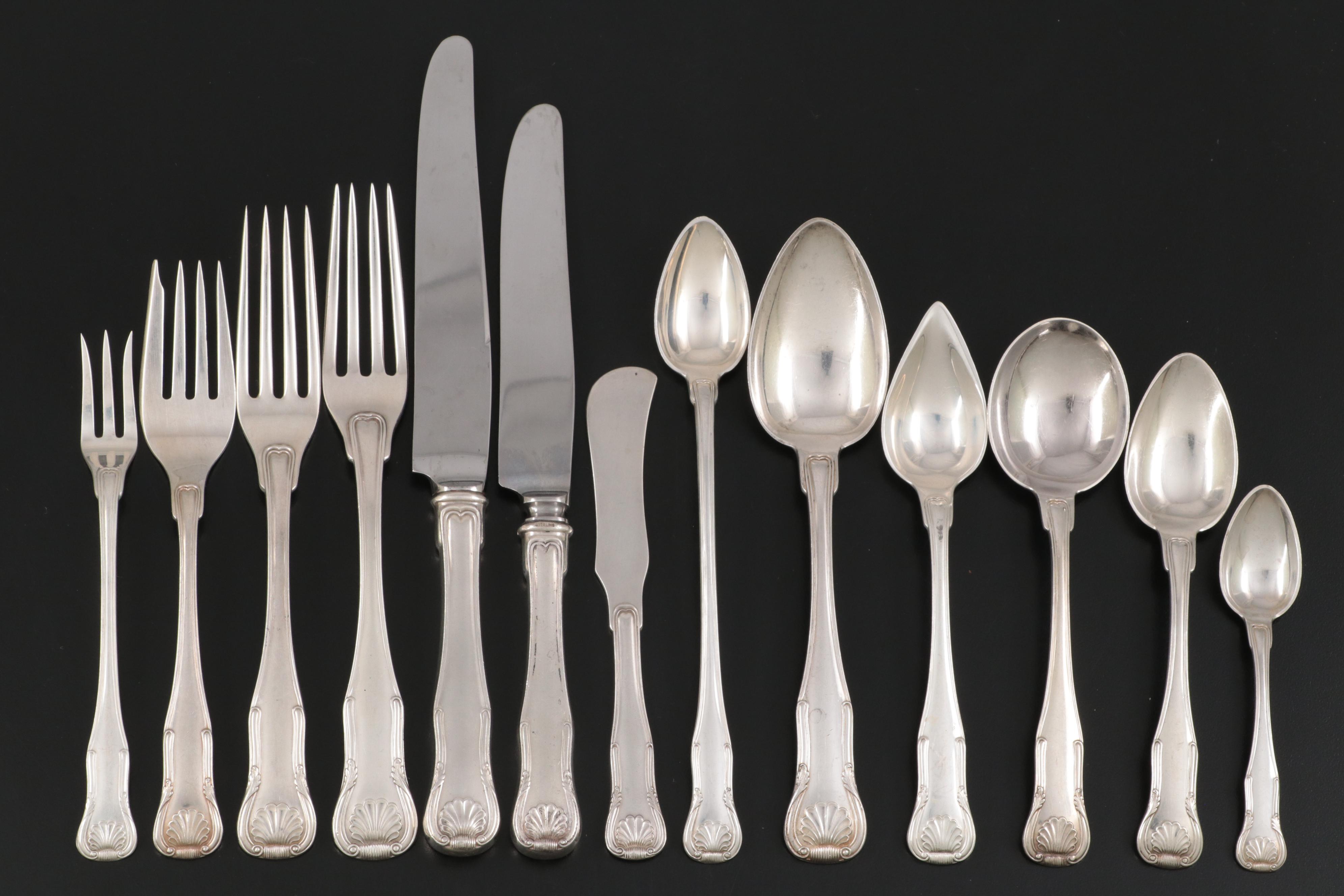 S. Kirk & Son "King" Sterling Silver Flatware and Serving Utensils | EBTH