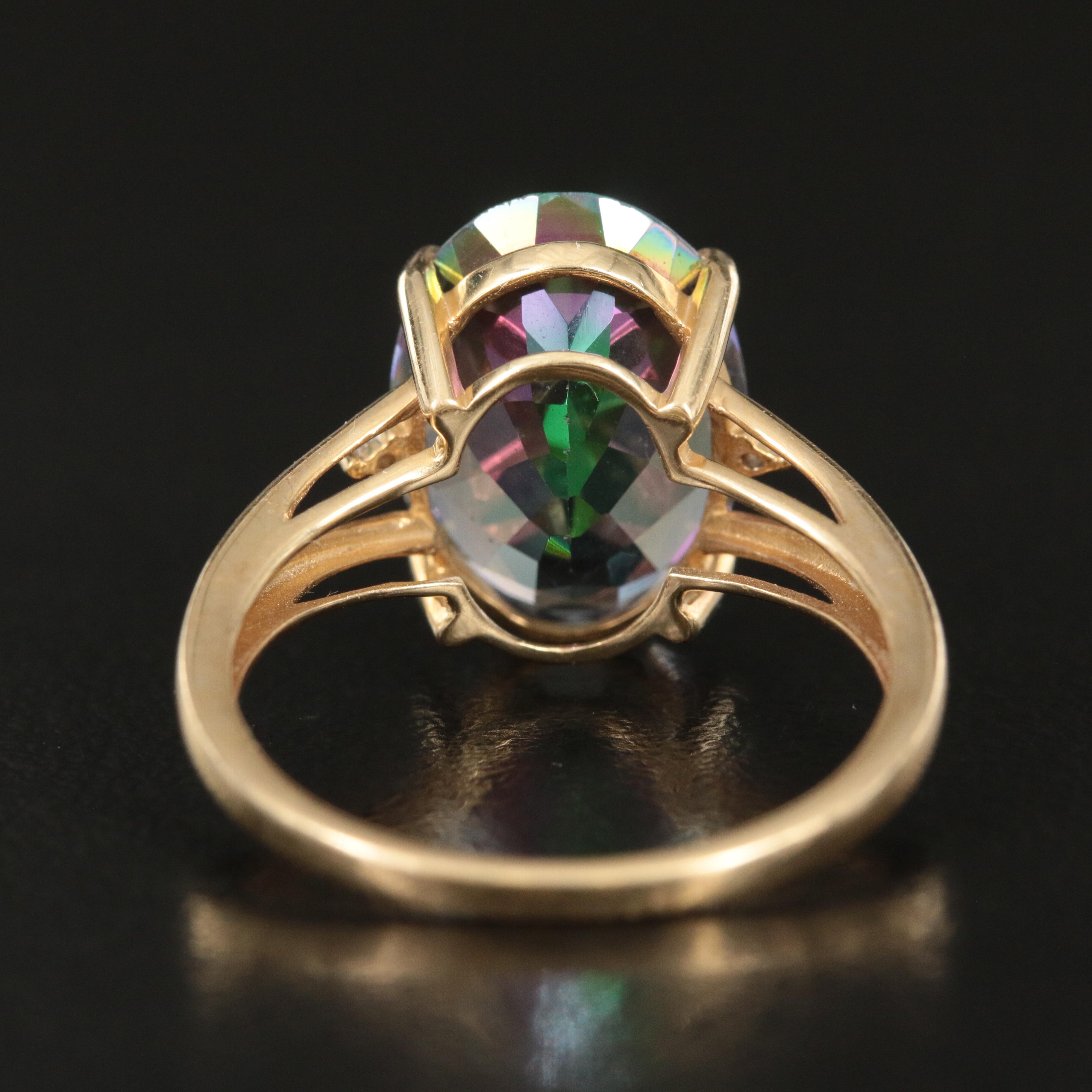 14K Mystic Topaz Ring | EBTH