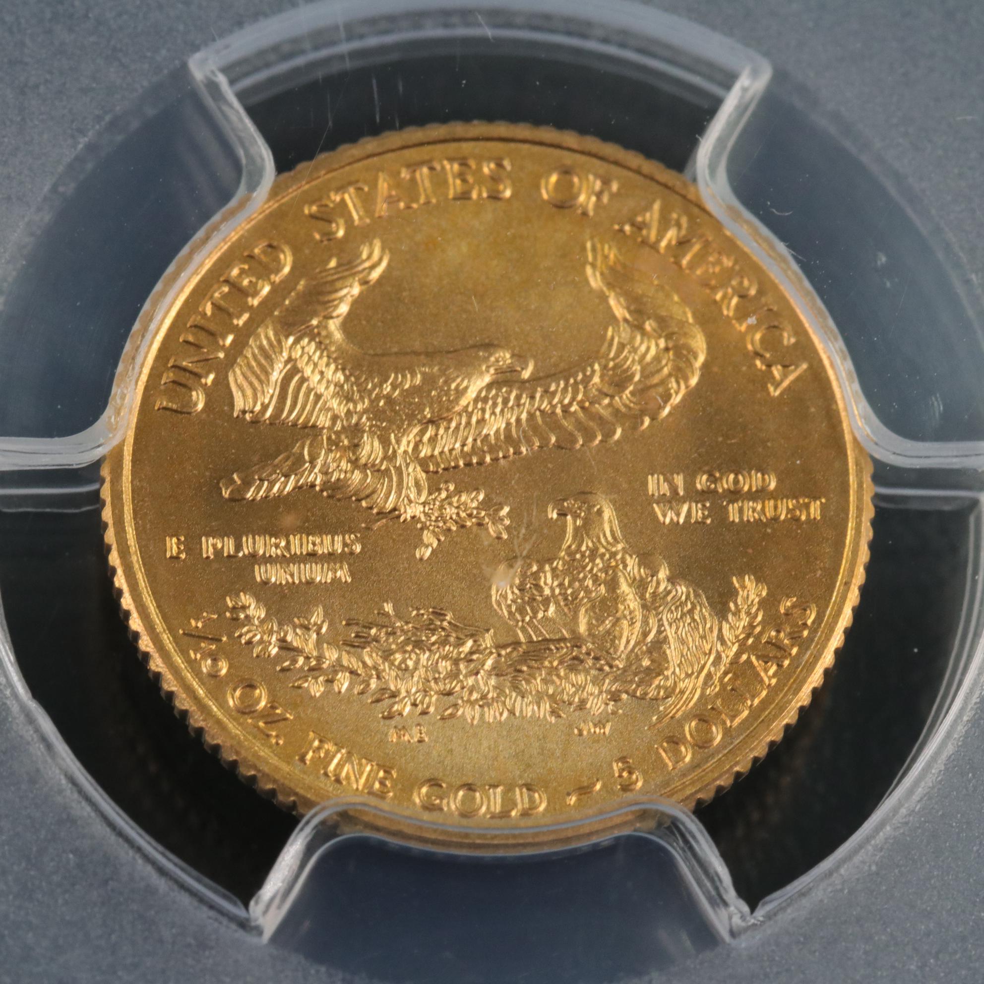 PCGS MS70 2013 $5 Gold Eagle Autographed by Philip Diehl | EBTH