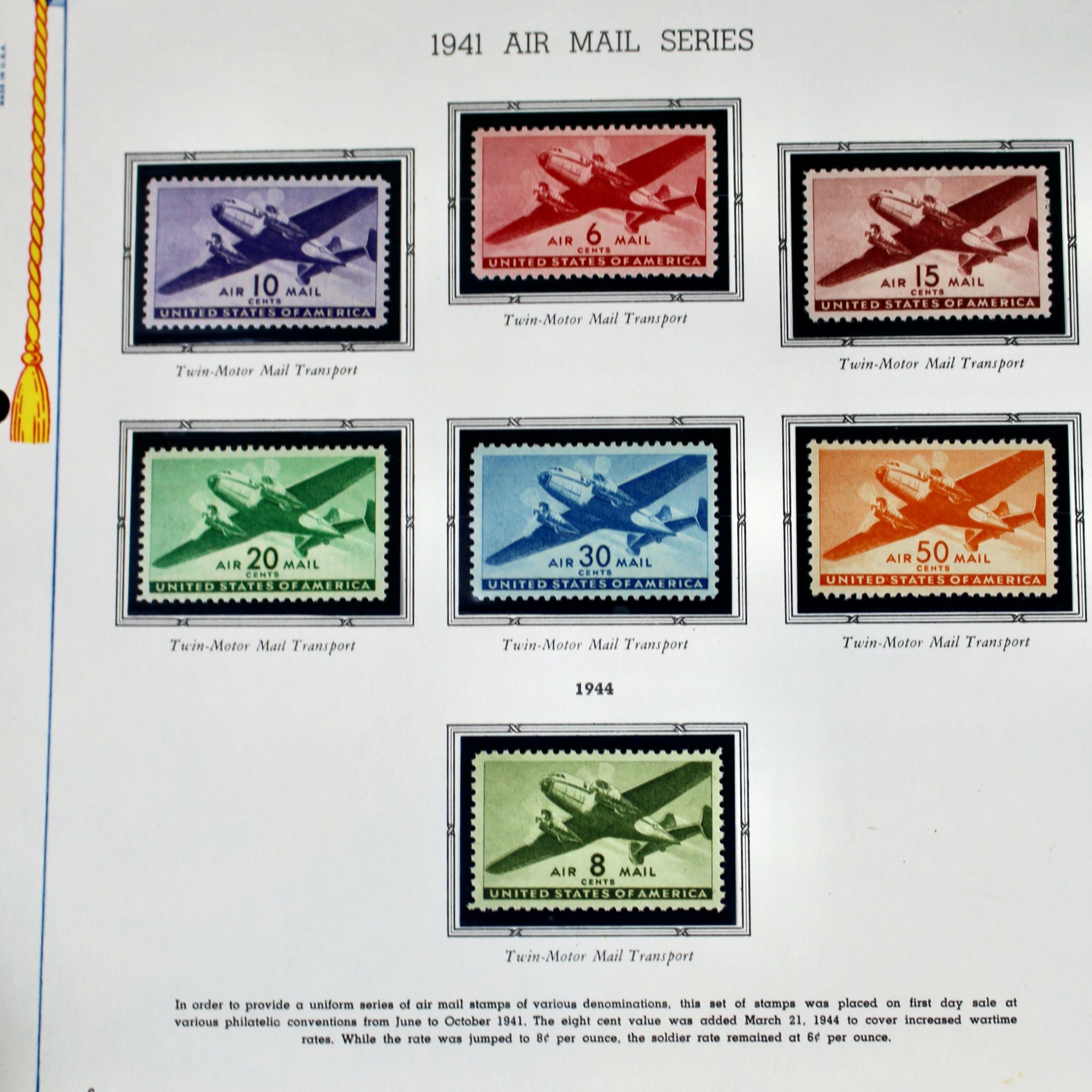 Mint Condition U.S. Air Mail Postage Stamp Collection | EBTH