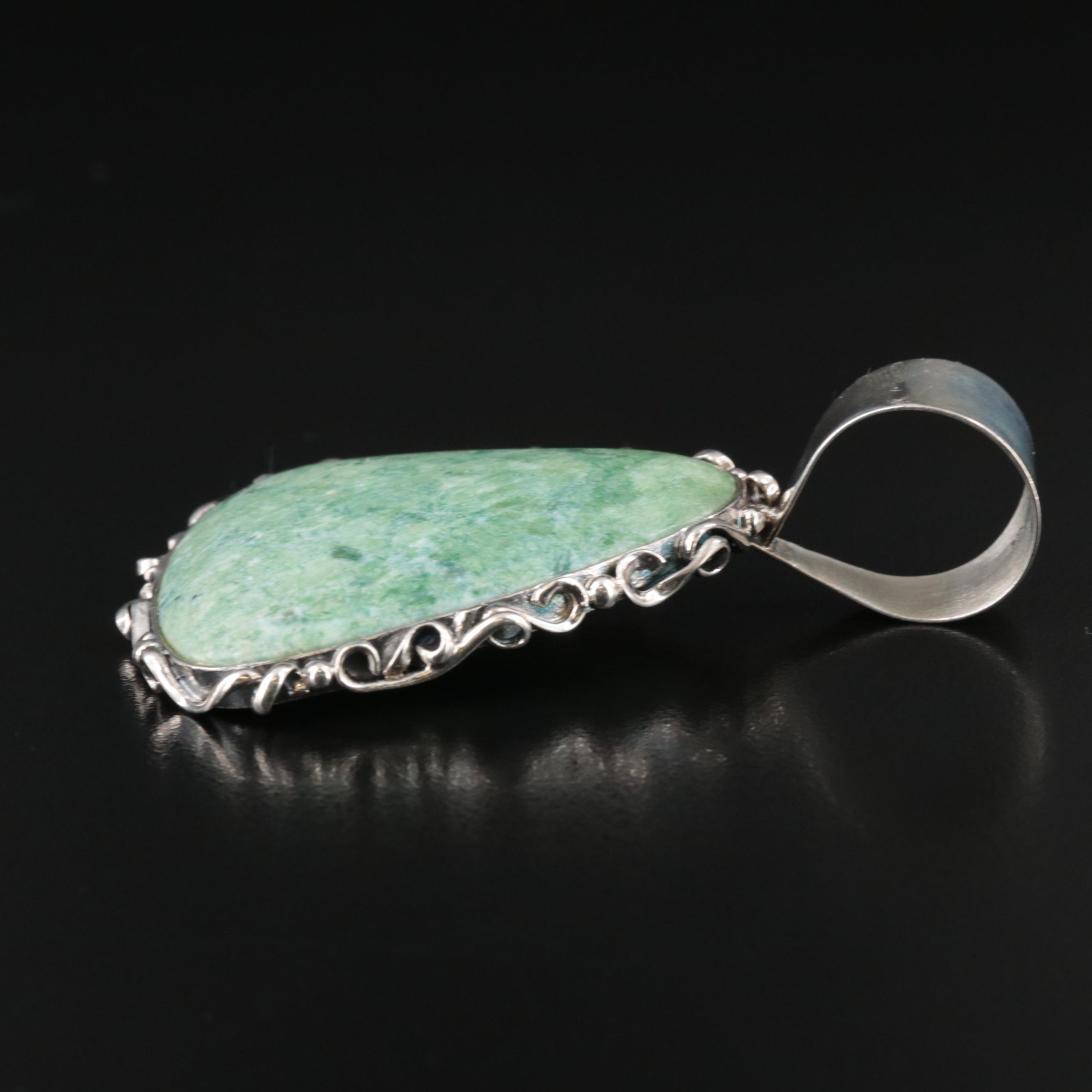 Desert Rose Trading Company Sterling Varisite Pendant | EBTH