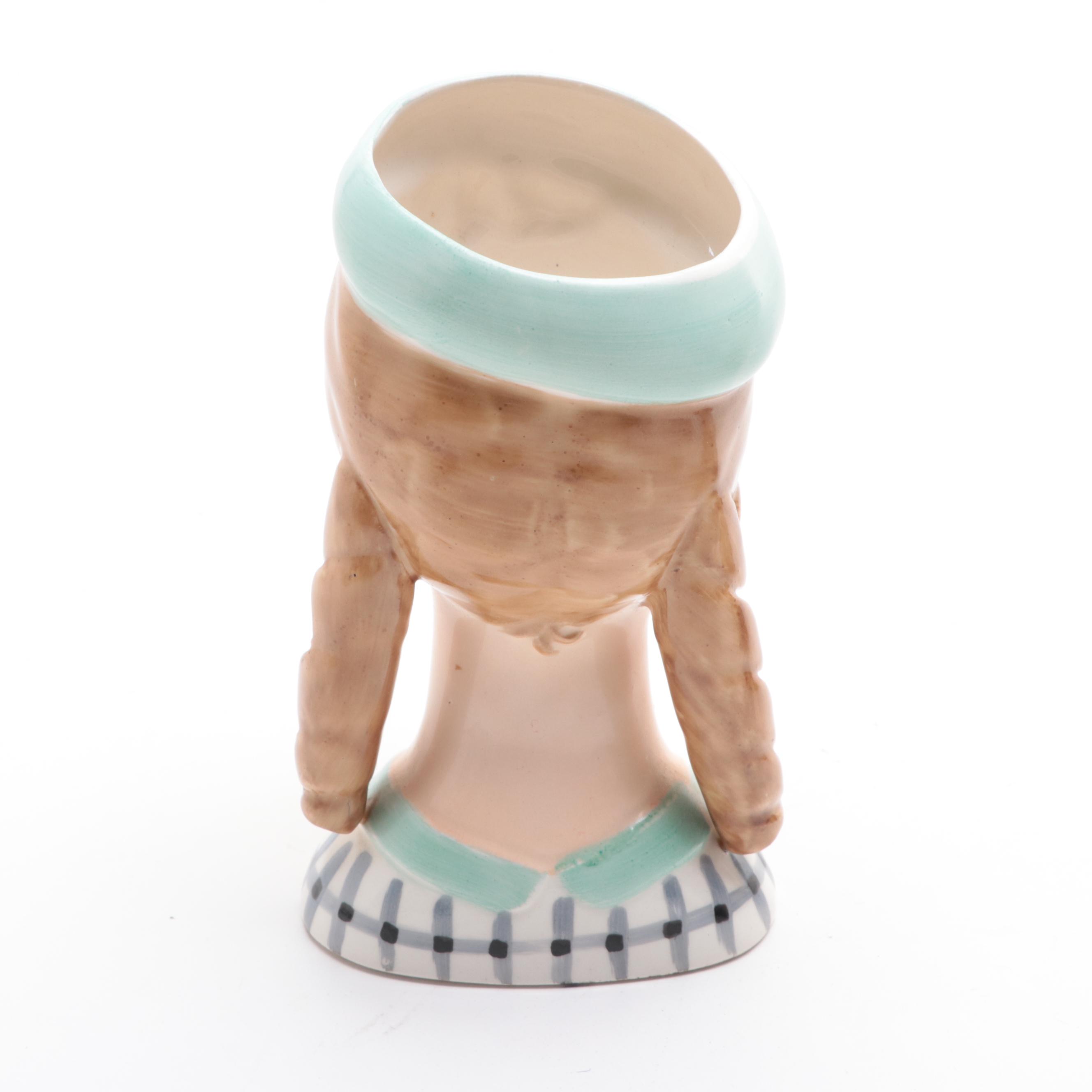 Artmark, Lee Wards and Other Hand-Painted Ceramic Lady Head Planters | EBTH