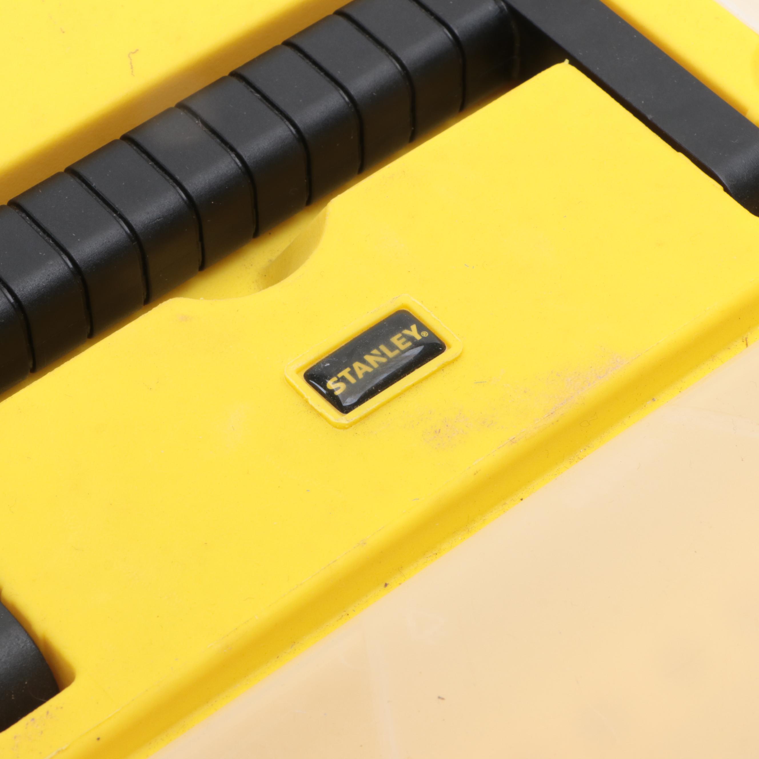 Stanley Plastic Jumbo Tool Box with Craftsman Plastic Tool Box | EBTH