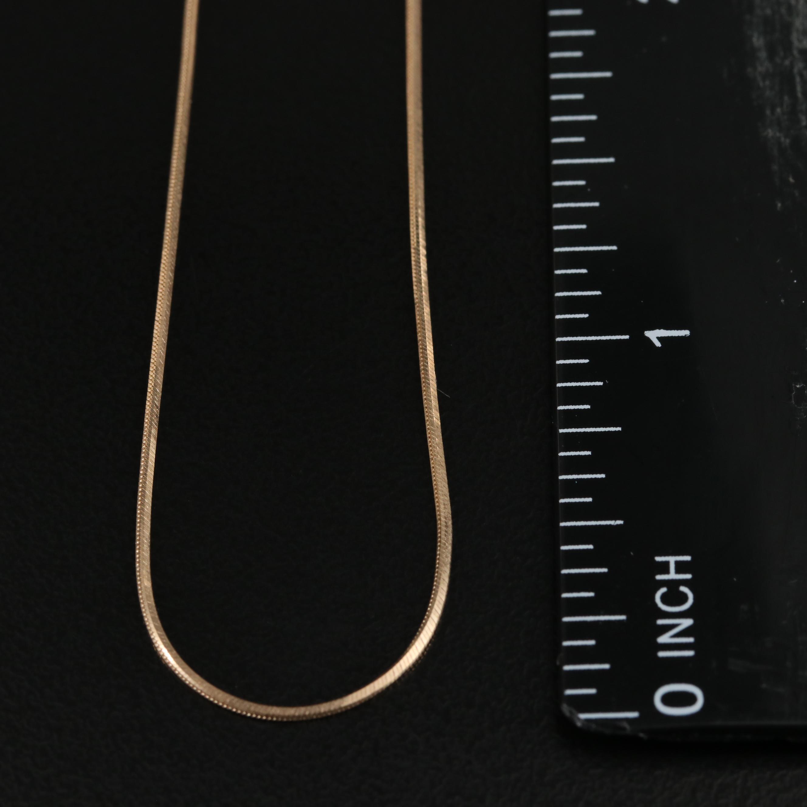 14K Snake Chain Necklace | EBTH