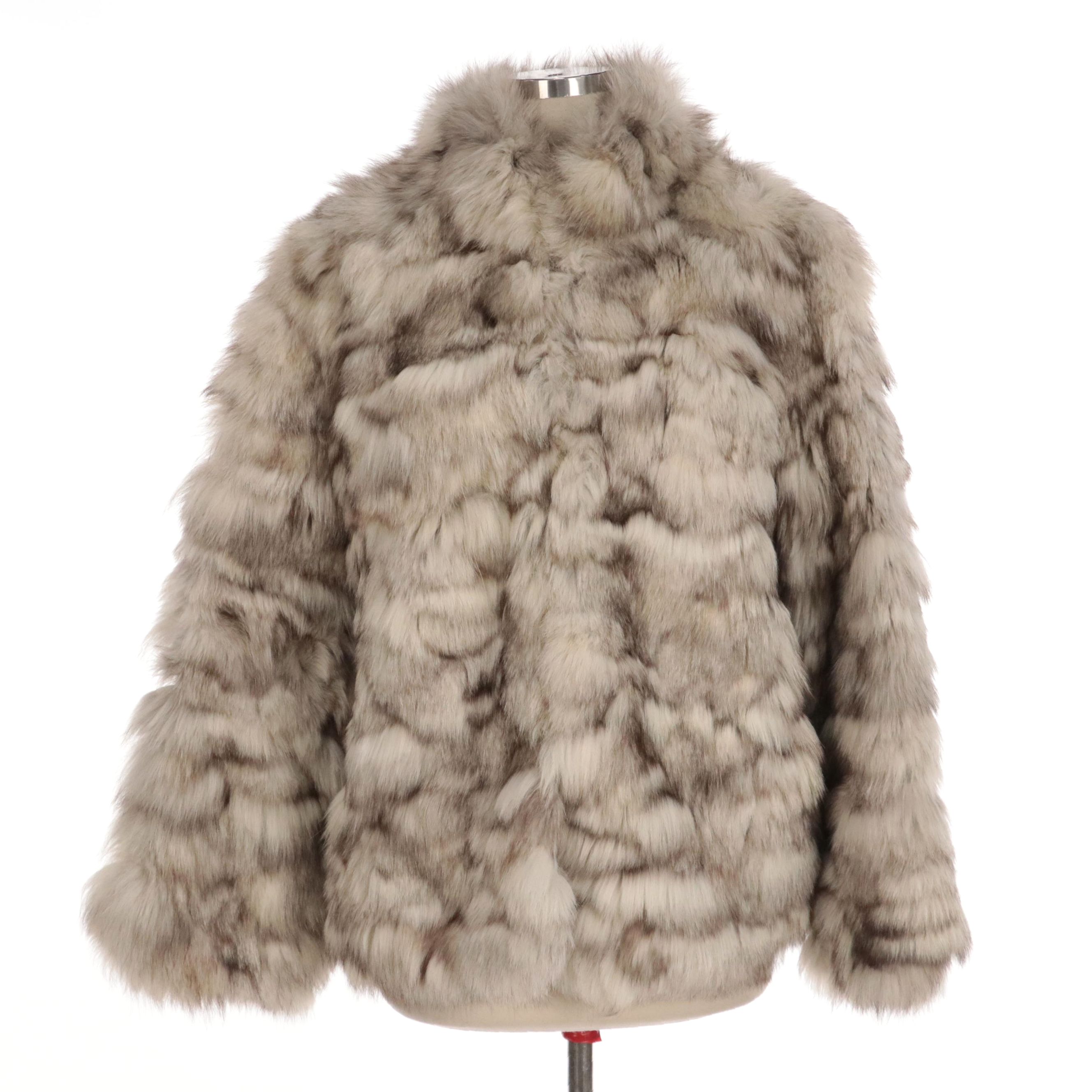 Pieced Blue Fox Fur Jacket | EBTH