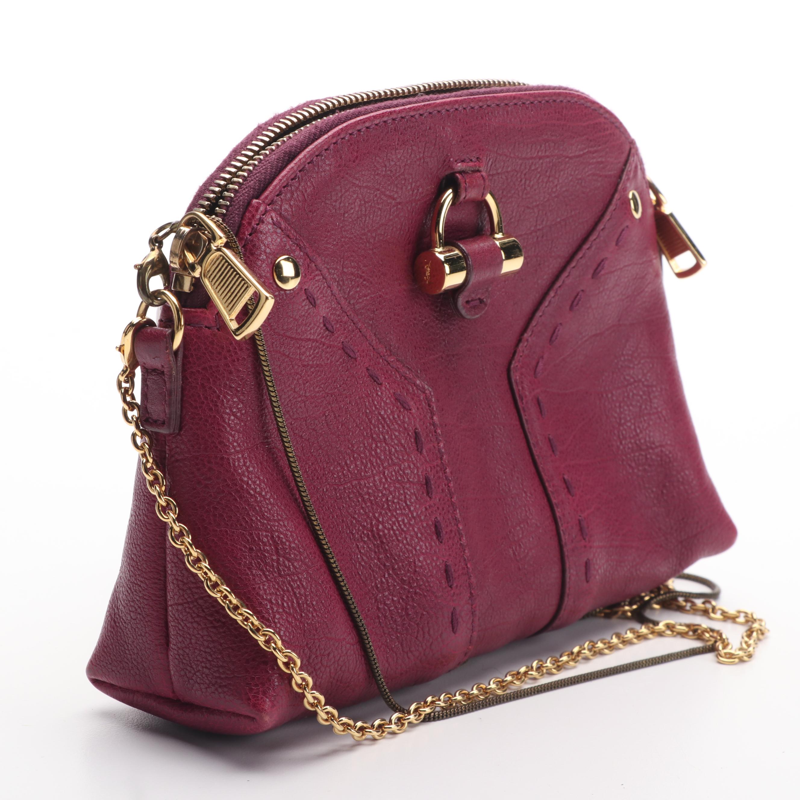 Yves Saint Laurent Mini Muse Bag in Burgundy Leather | EBTH