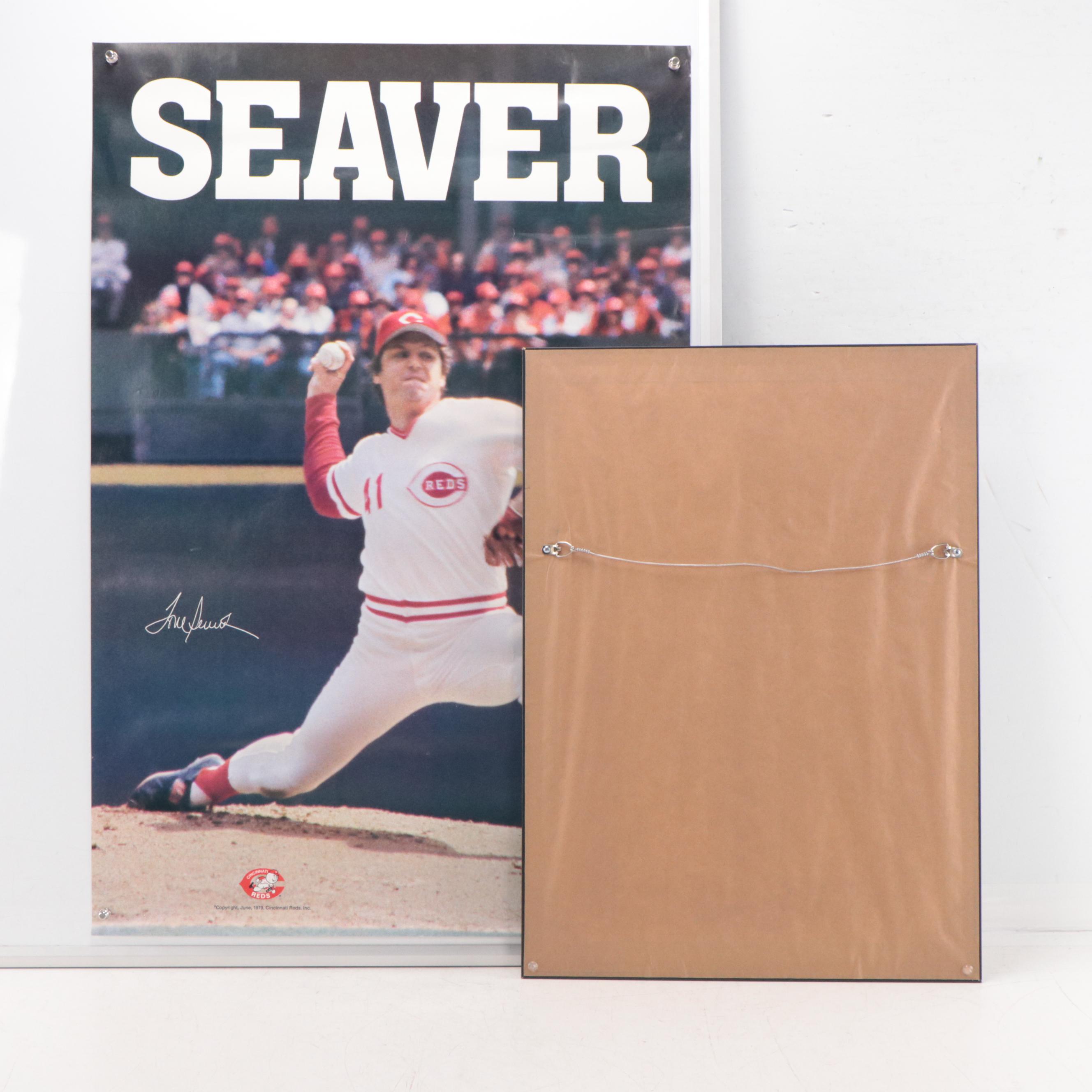 Tom Seaver Signed Cincinnati Reds Matted and Framed Display with Poster ...