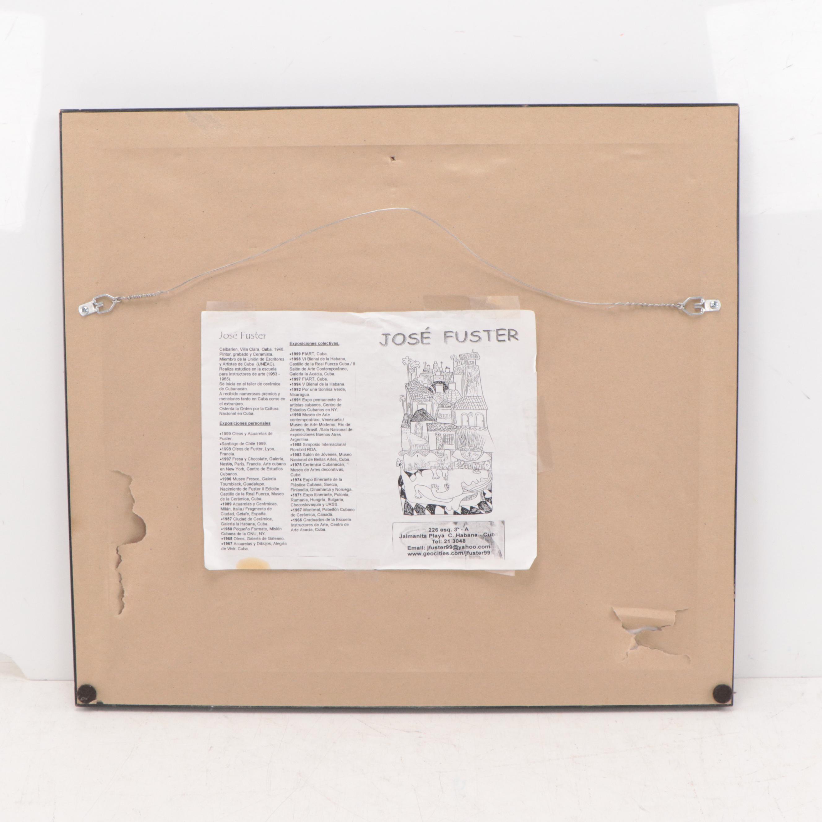 José Fuster Abstract Figurative Acrylic Painting | EBTH