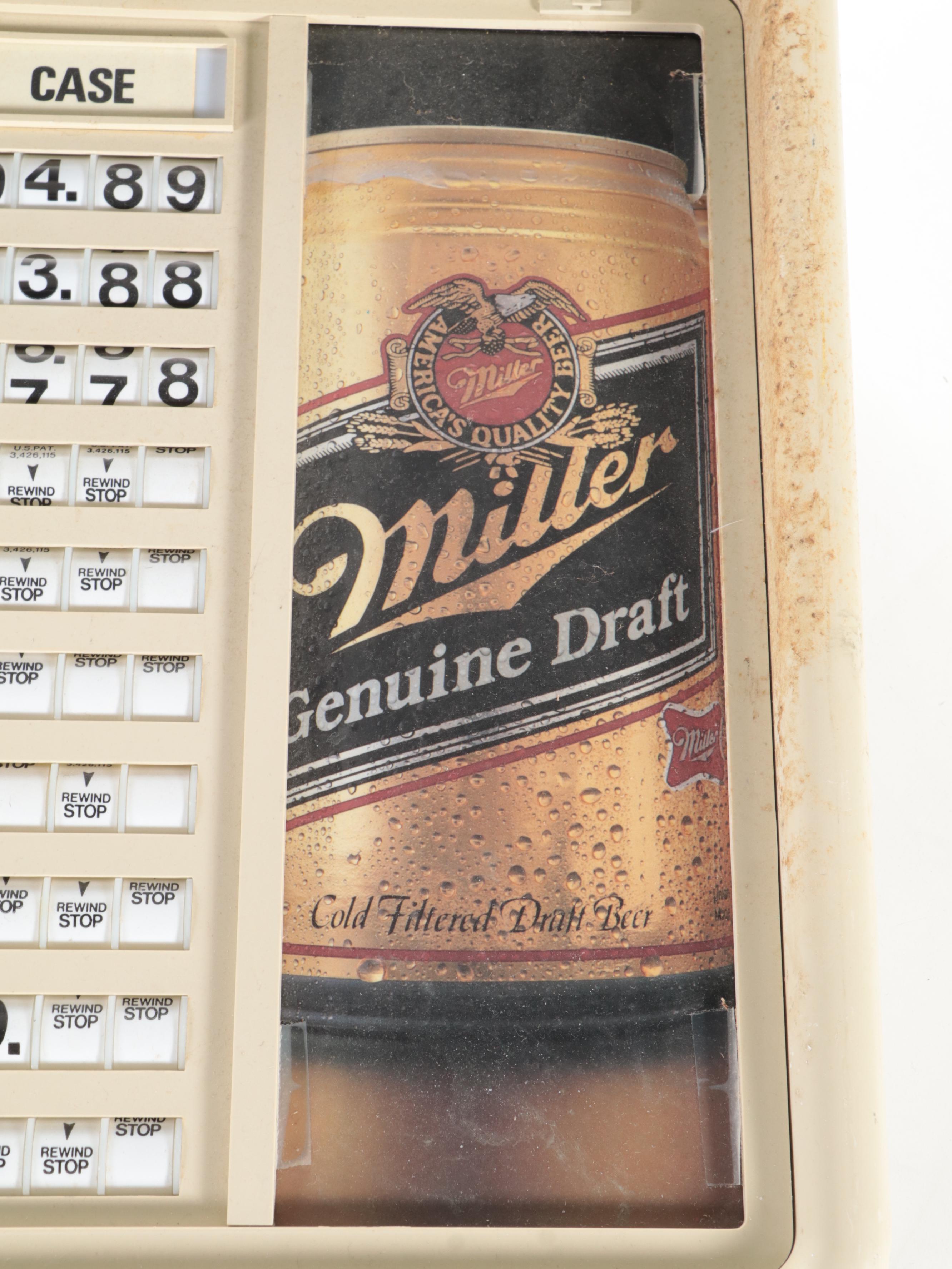 Miller Genuine Draft Lighted Plastic Price Board, 1970s-1980s | EBTH
