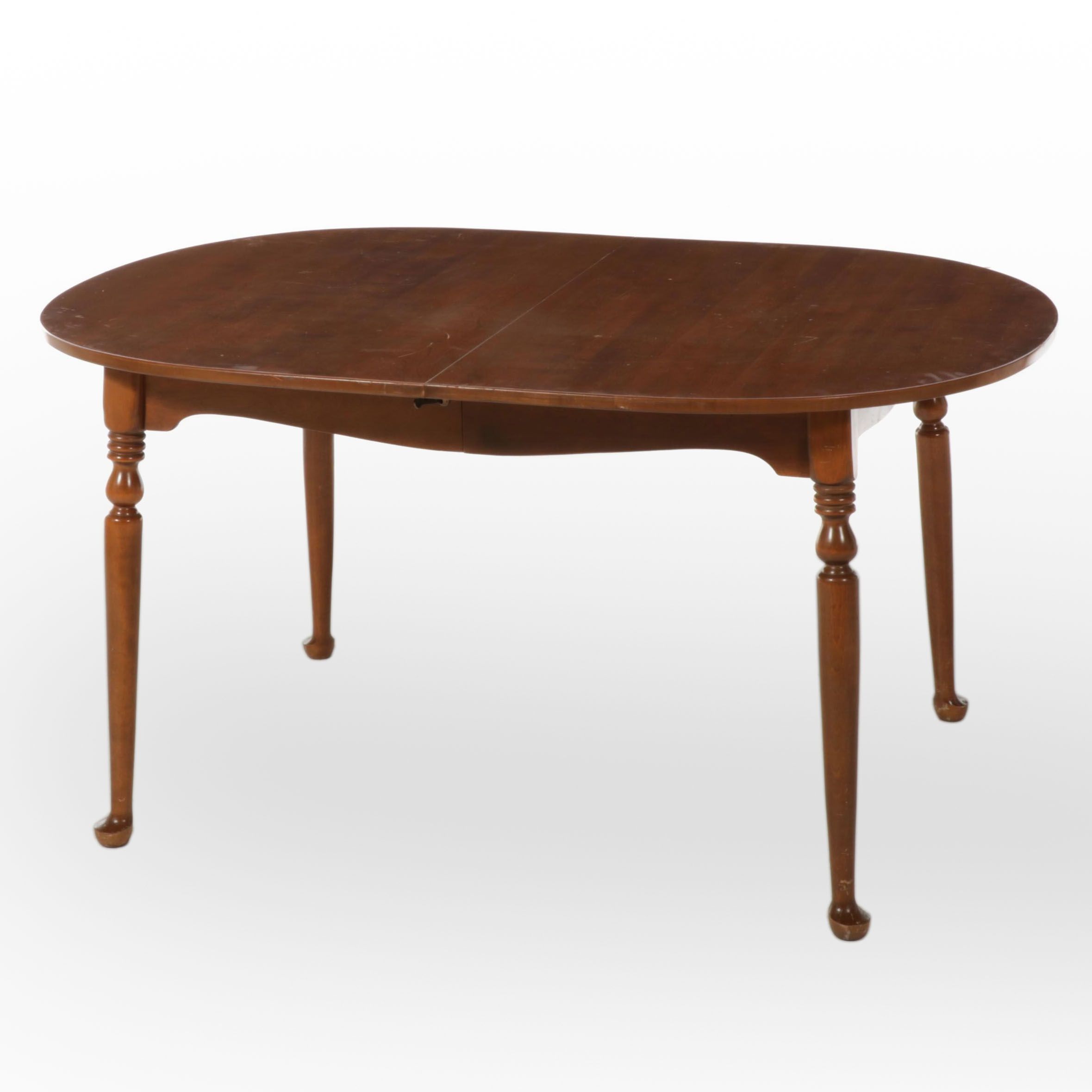 American Colonial Style Hardwood Extension Dining Table | EBTH