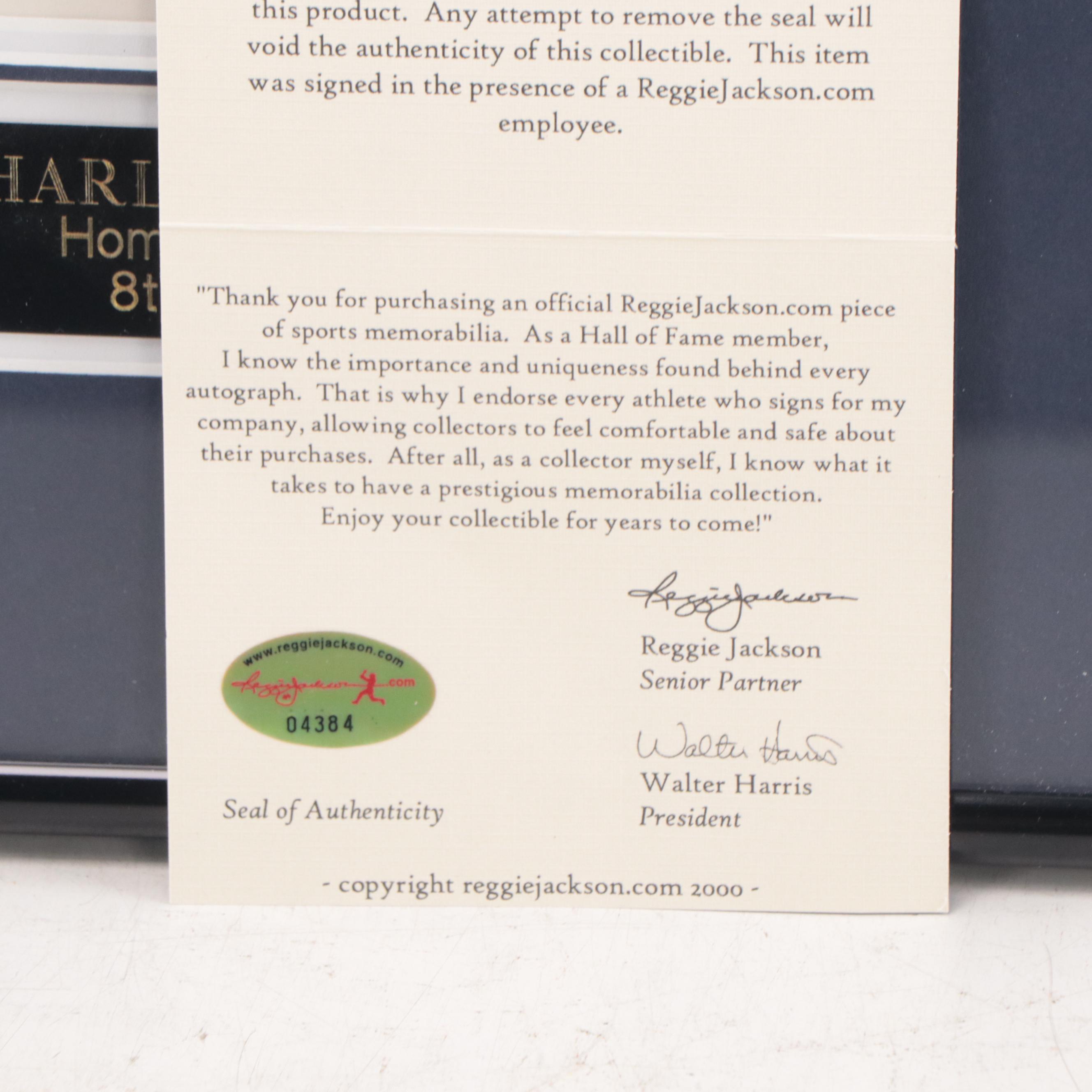 Reggie Jackson Signed Home Run World Series Display with Pitchers ...