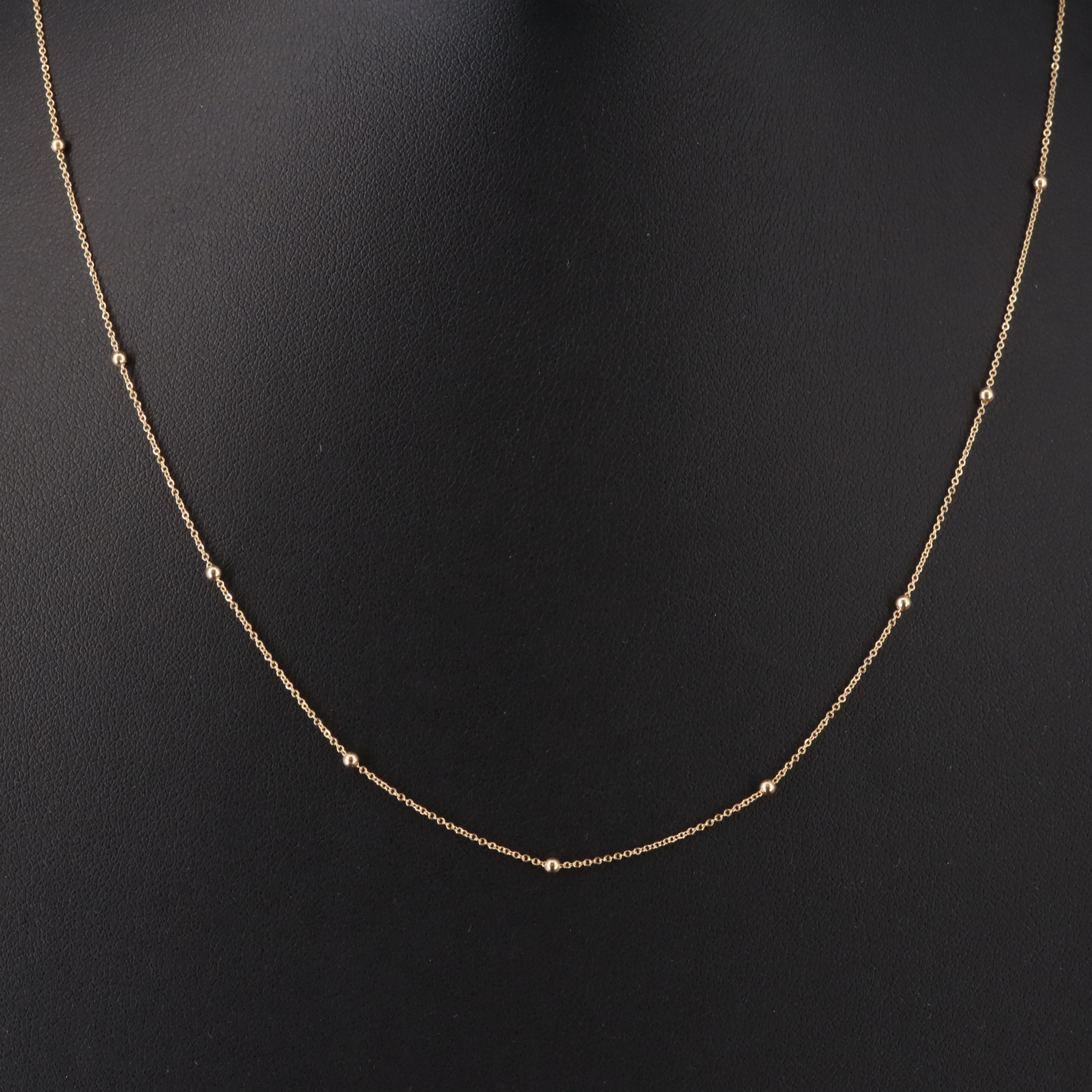 14K Bead Station Chain | EBTH