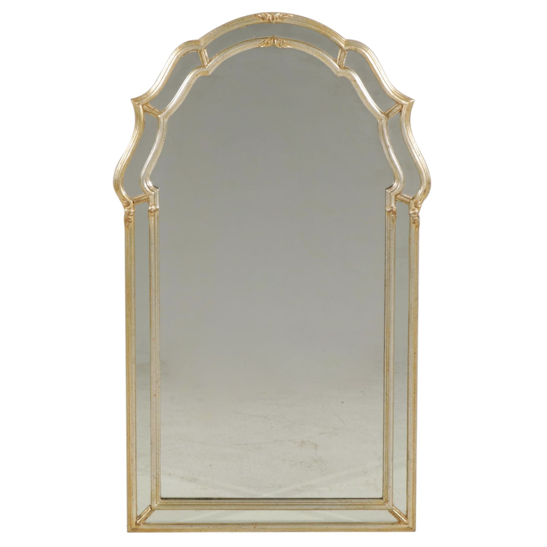 LaBarge Gilt and Silver Leaf Arabesque Wall Mirror | EBTH