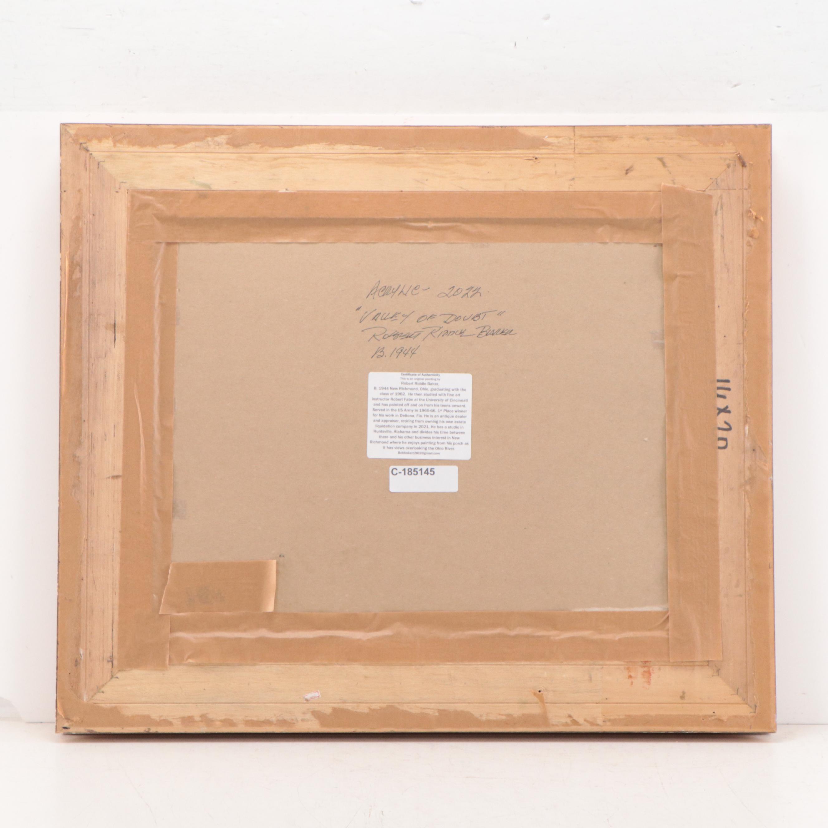 Robert Riddle-Baker Acrylic Painting "Valley of Doubt," 2022 | EBTH